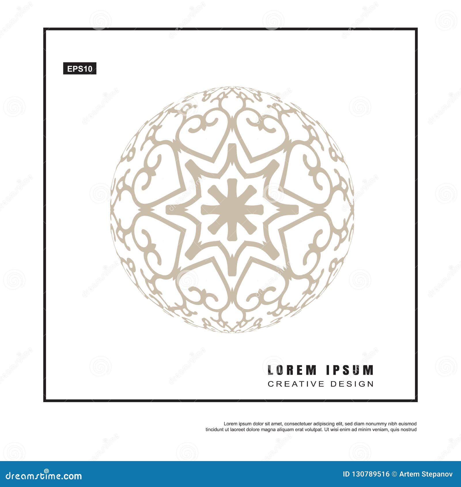 3d Vector Decorative Line Art Globe for Layout Design in Eastern Style ...