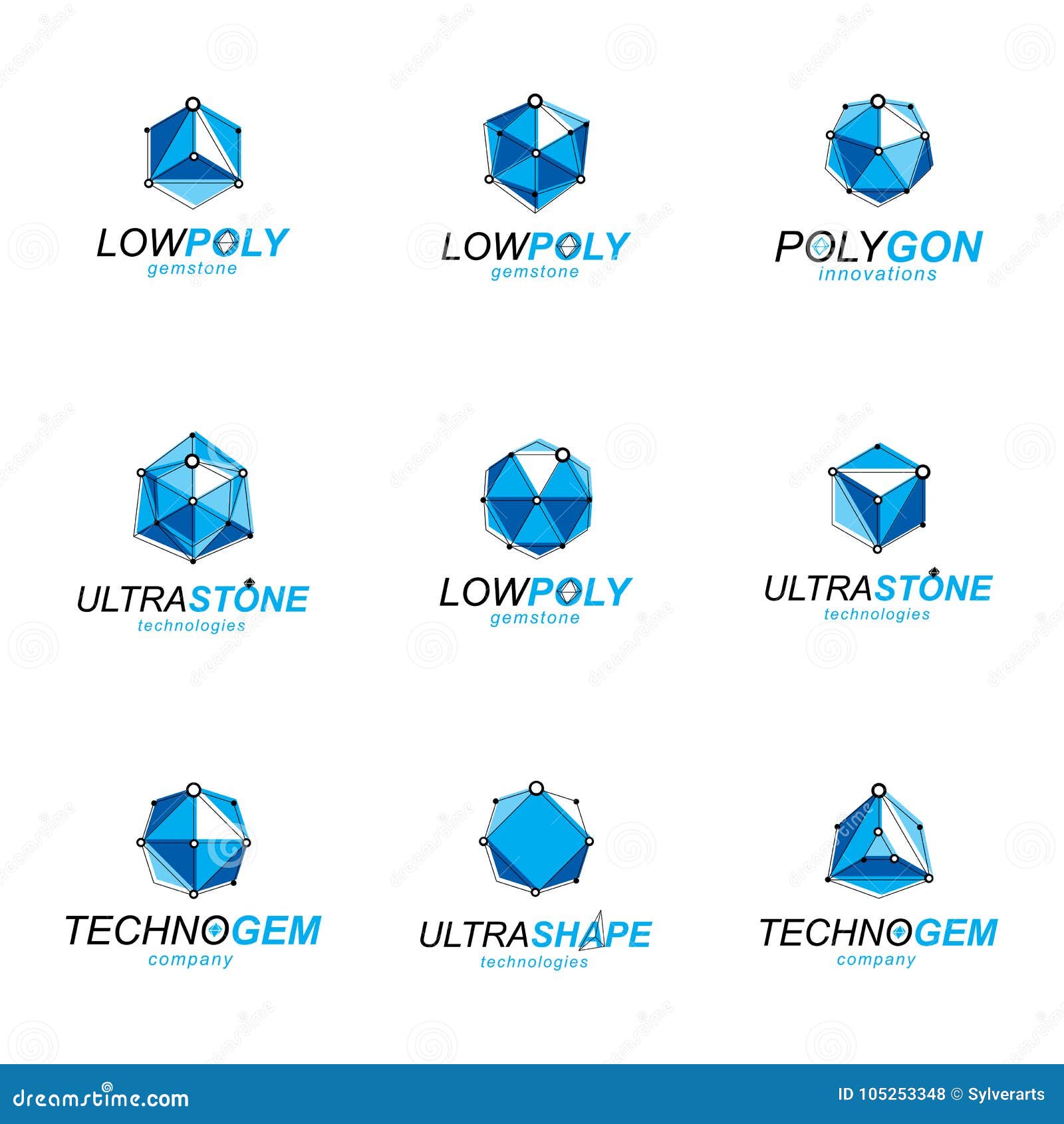 3d Vector Digital Wireframe Objects Created with Lines Mesh. Low Stock ...
