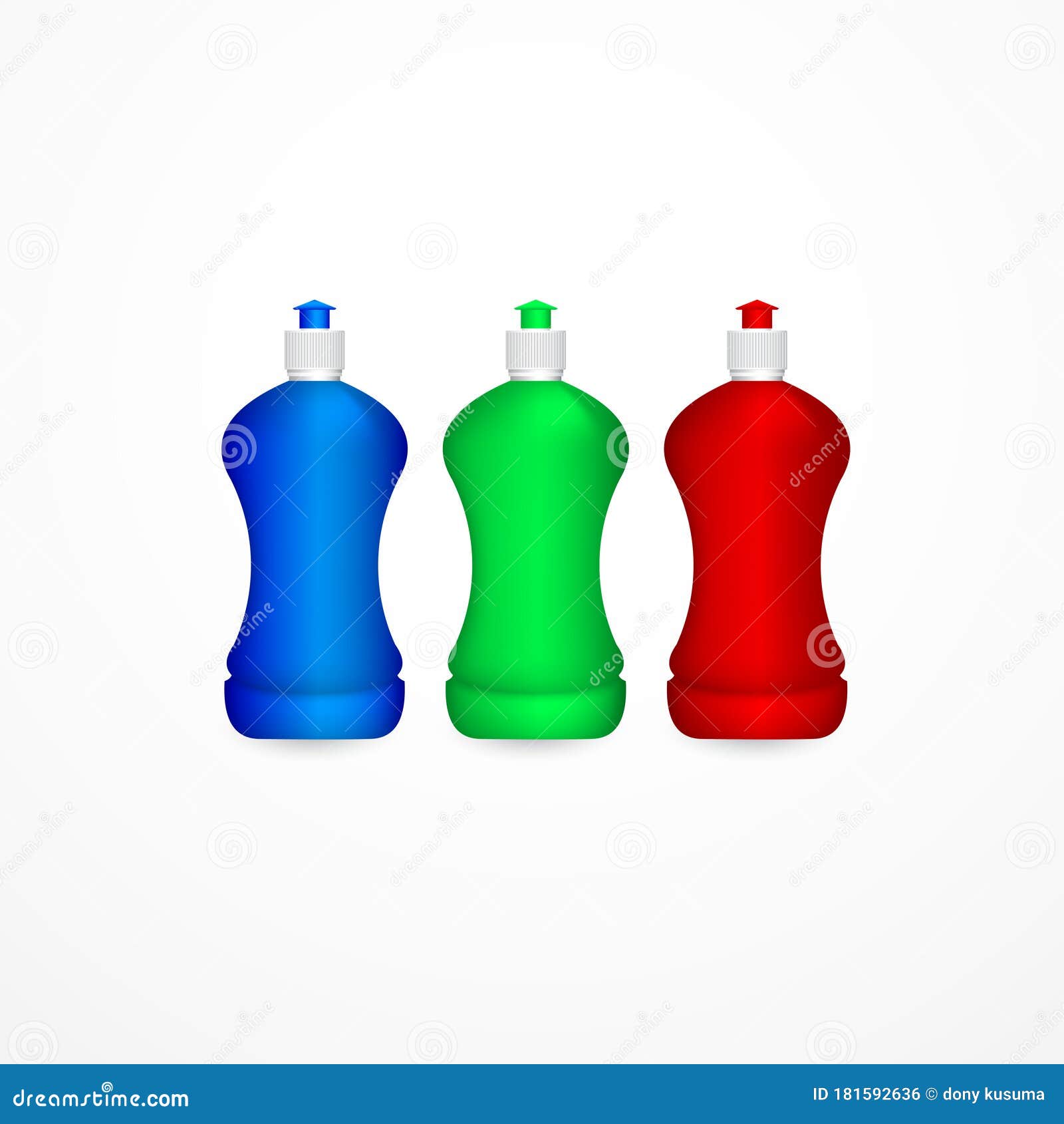 3d Vector Dish Washing Liquid Bottle Stock Vector - Illustration of ...
