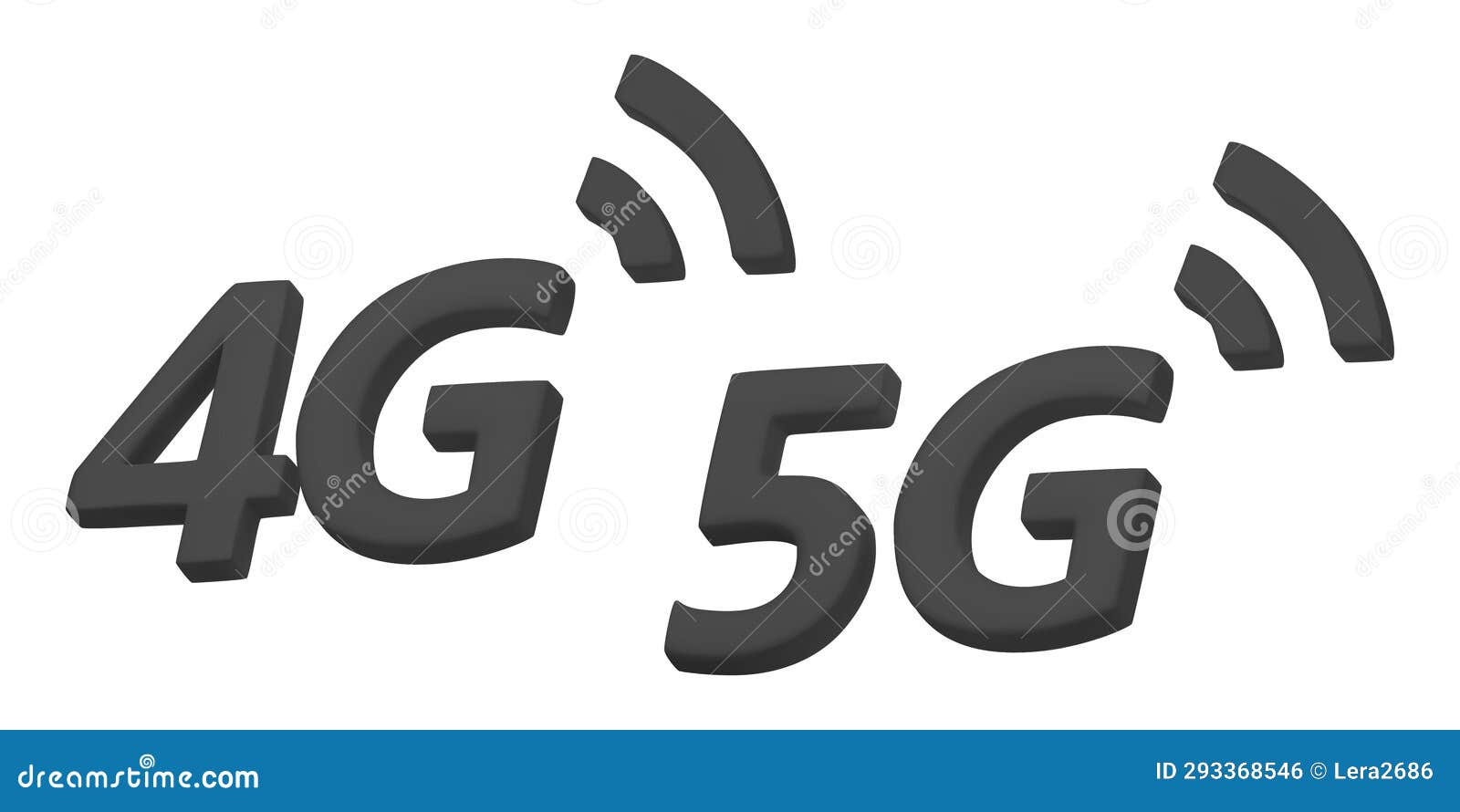 3D Vector 4G, 5G Icons. Wireless Communication Technology Concept. High ...