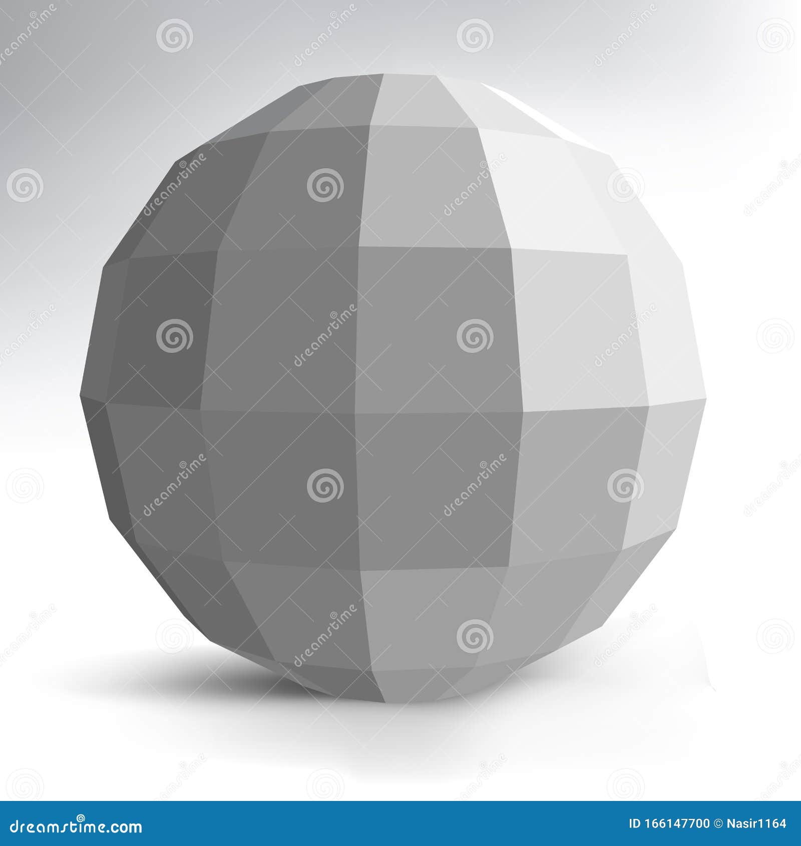 3d Vector Geometric Lowpoly Sphere Ball Stock Vector - Illustration of ...