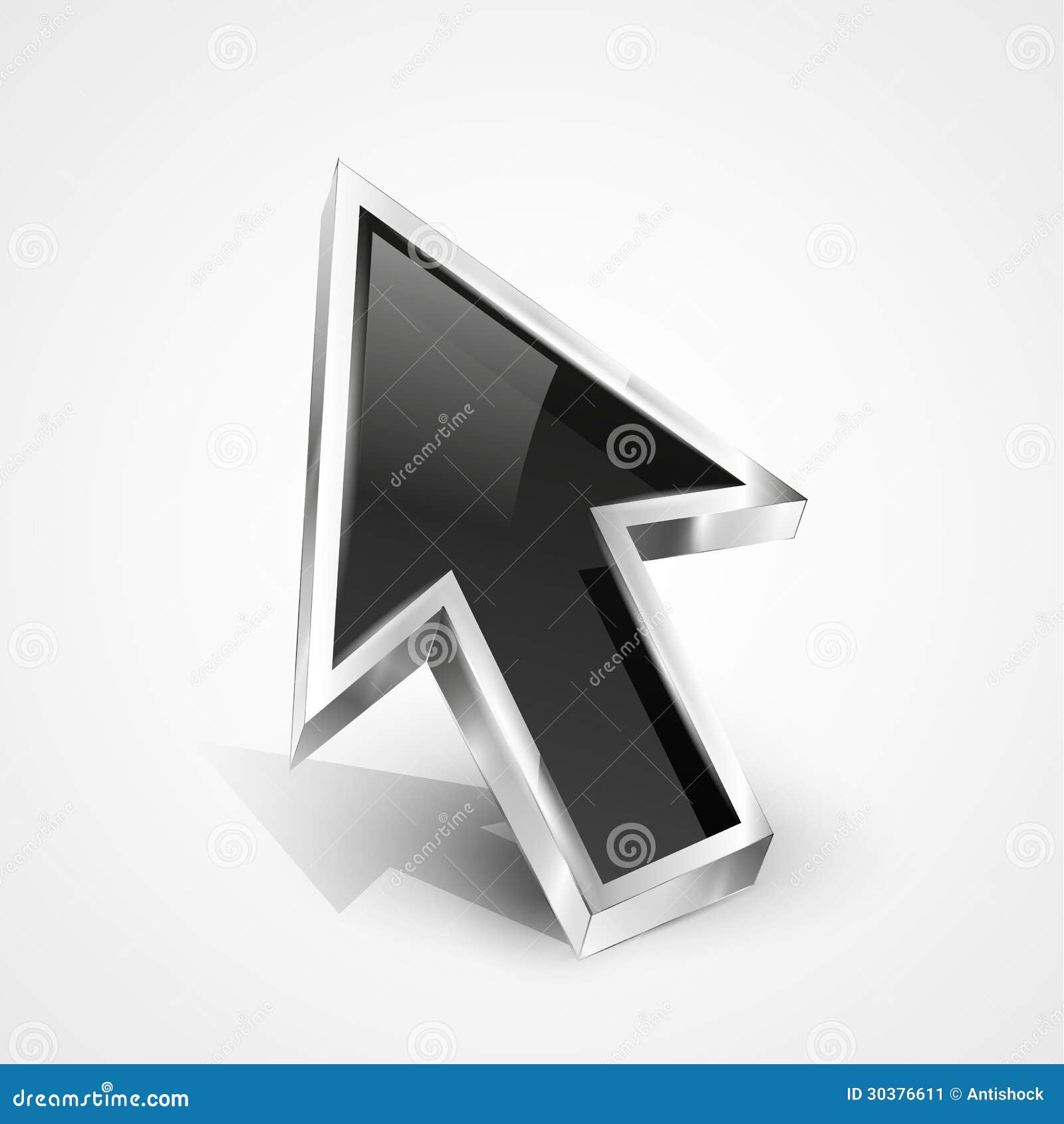 3d Vector Glossy Arrow Mouse Pointer Stock Vector - Illustration of ...