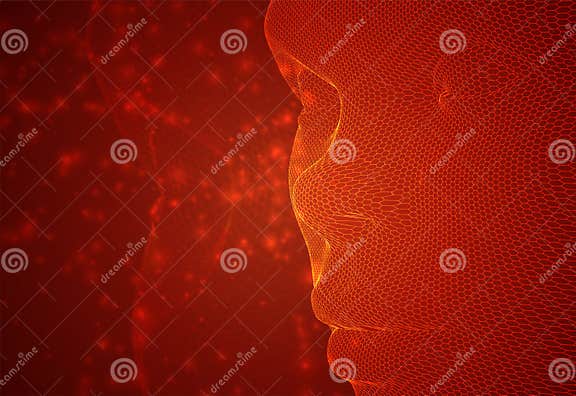 3d Vector Hexagon Female Face Stock Vector - Illustration of face ...