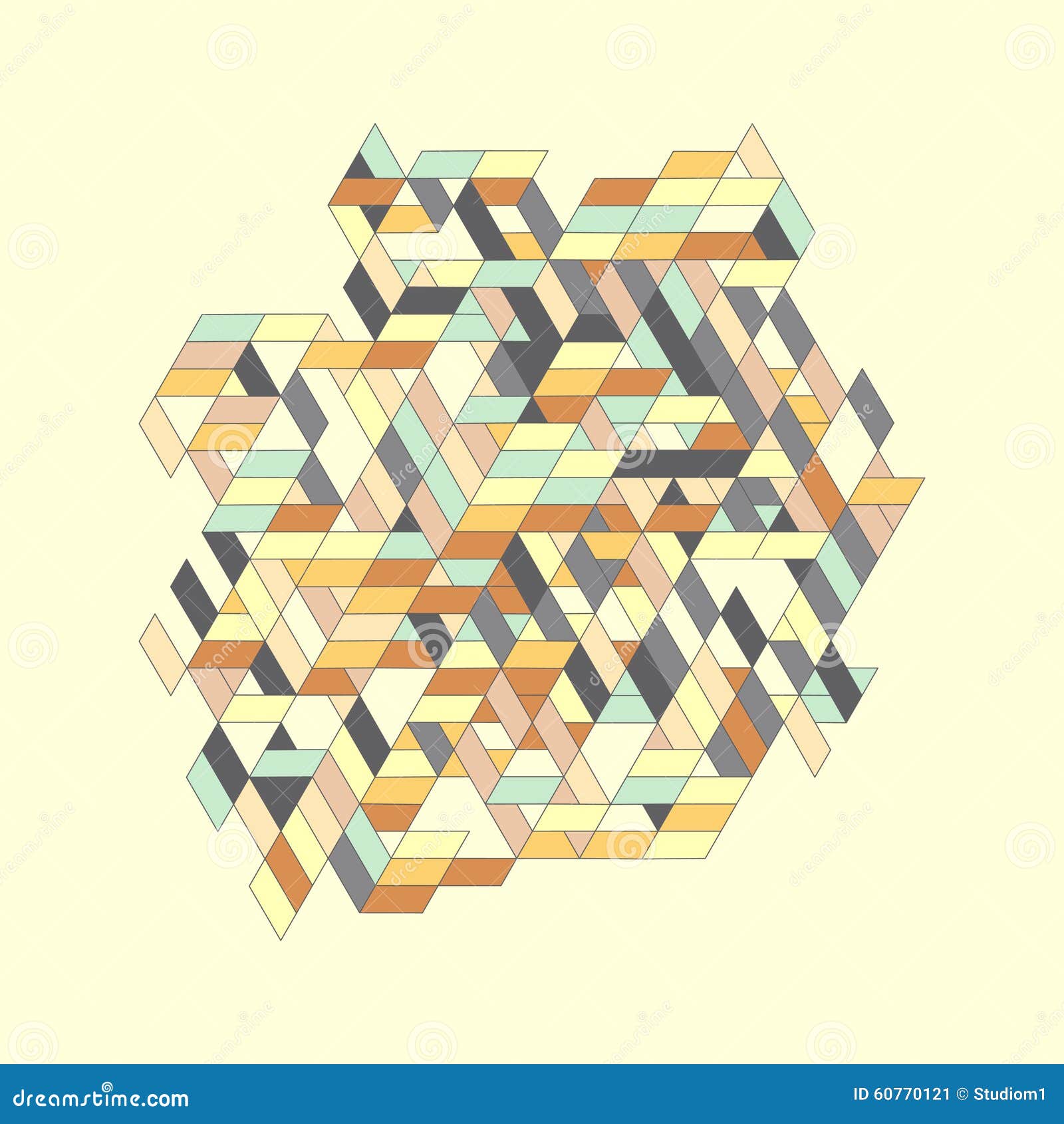 3d Vector Illustration. Abstract Geometric Object. Stock Vector ...