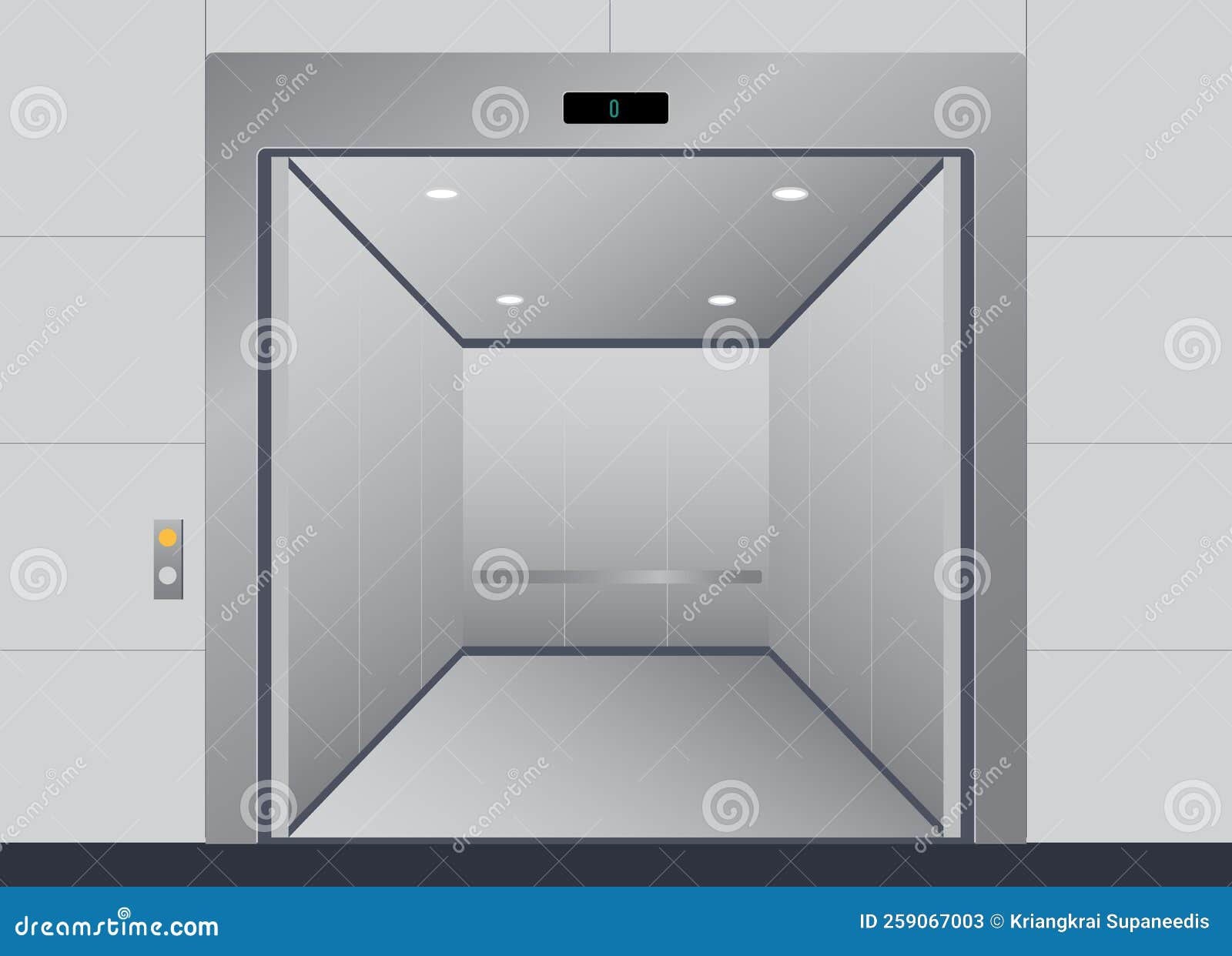 3d Vector Illustration Elevator Stock Vector - Illustration of office ...