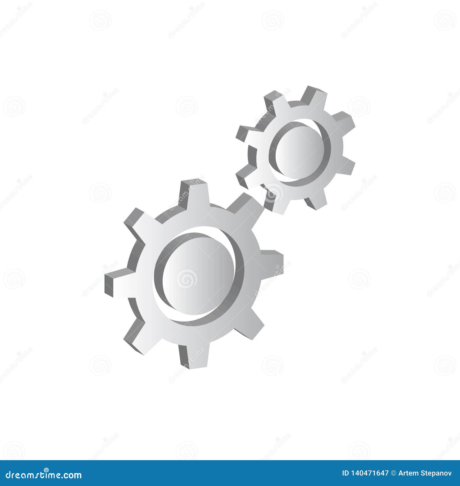 3d Vector Illustration of Gears, Cogwheels or Cogs Stock Vector ...