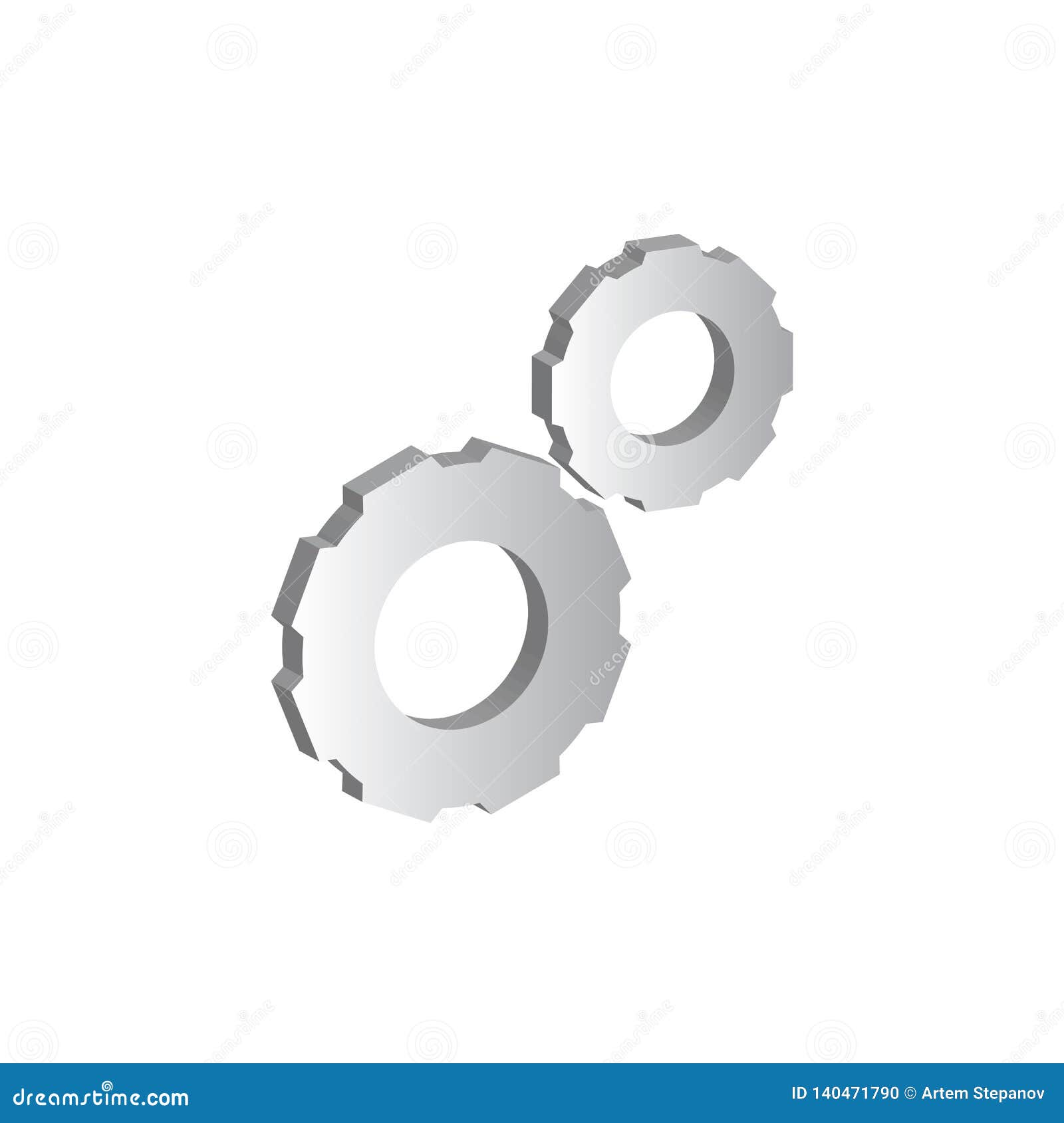 3d Vector Illustration of Gears, Cogwheels or Cogs Stock Vector ...