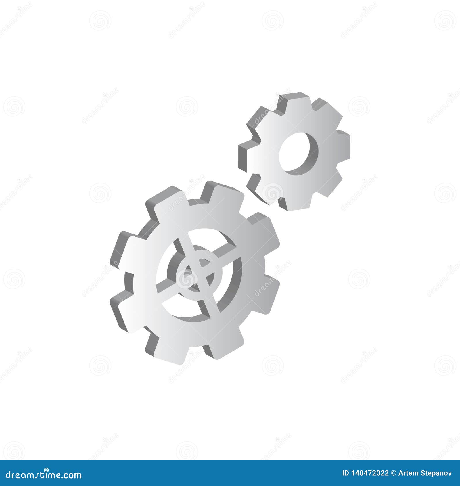 3d Vector Illustration of Gears, Cogwheels or Cogs Stock Vector ...