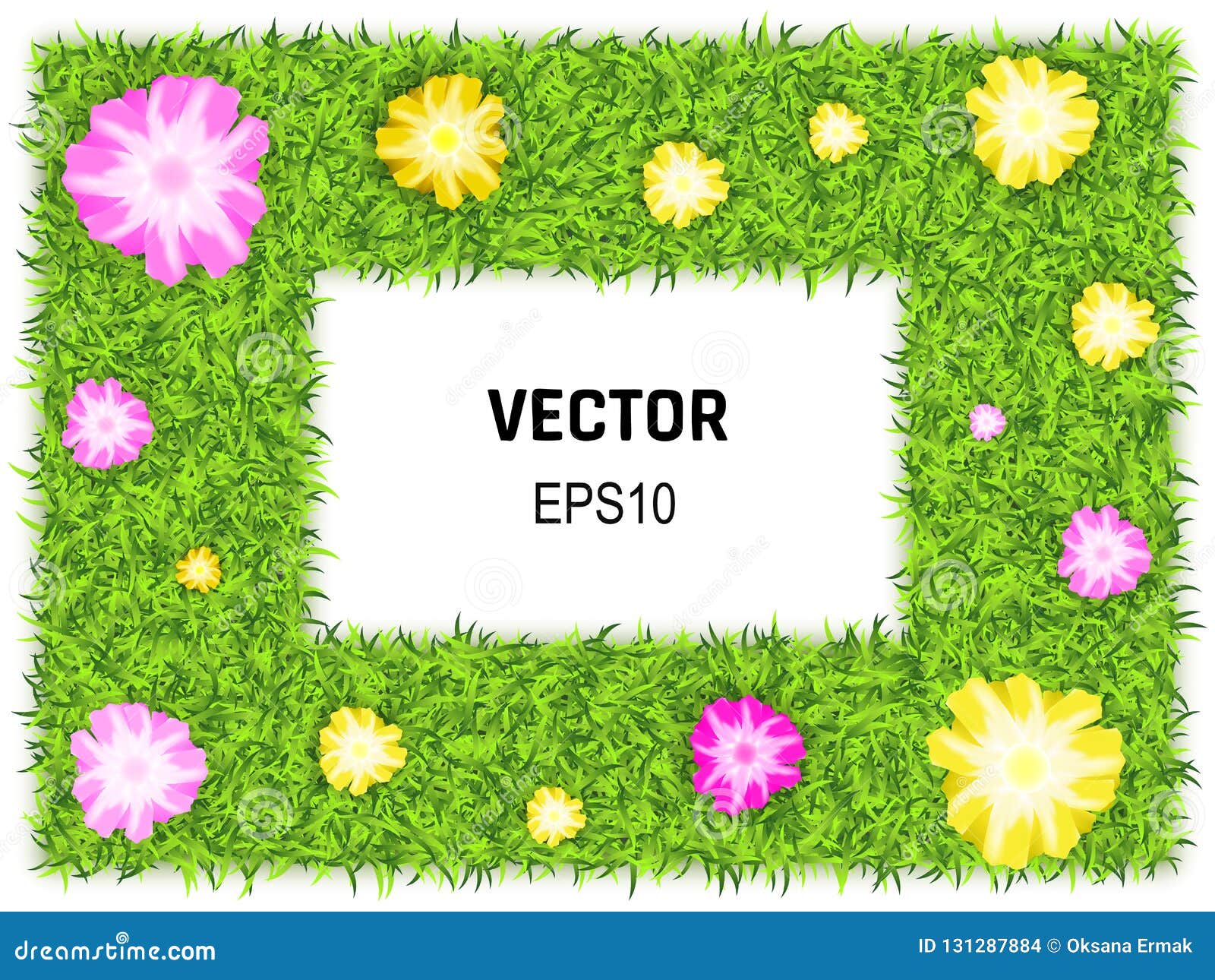 3d Vector Illustration of Green Grass Rectangle Background Stock Vector ...