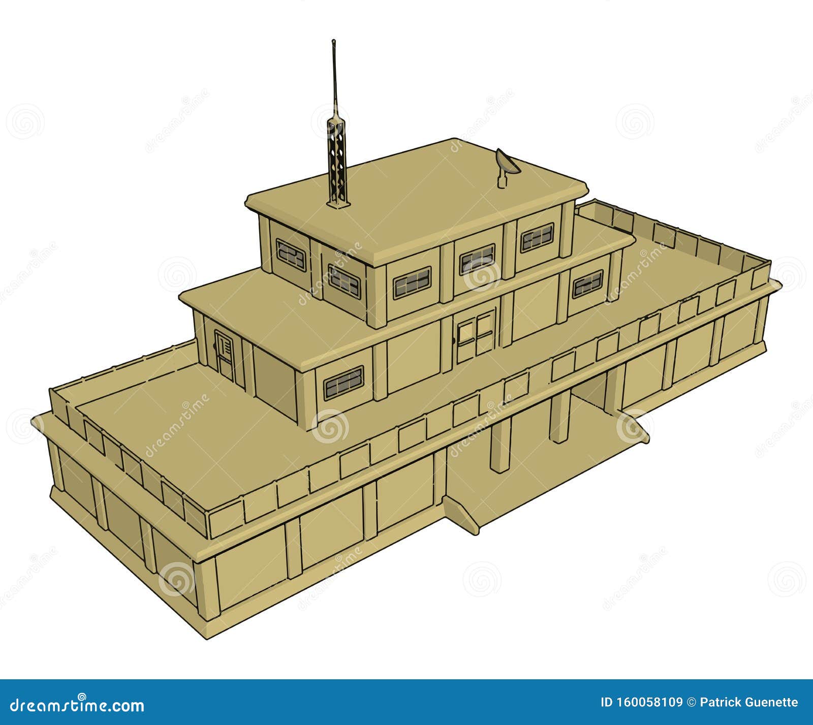 Military Barracks Illustration | CartoonDealer.com #78475119
