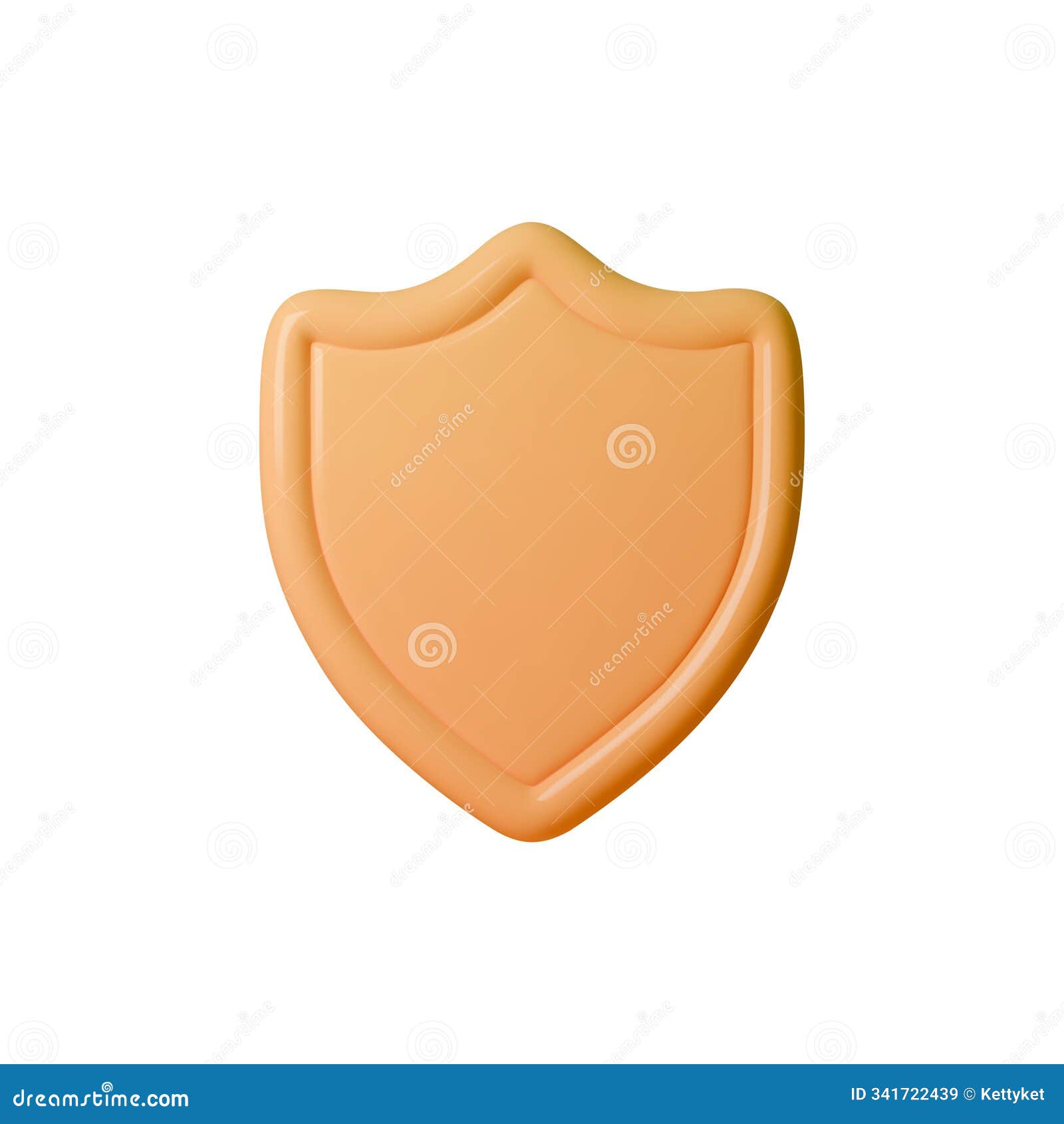 3D Vector Illustration of Shield in a Minimalist Style. the Shield ...