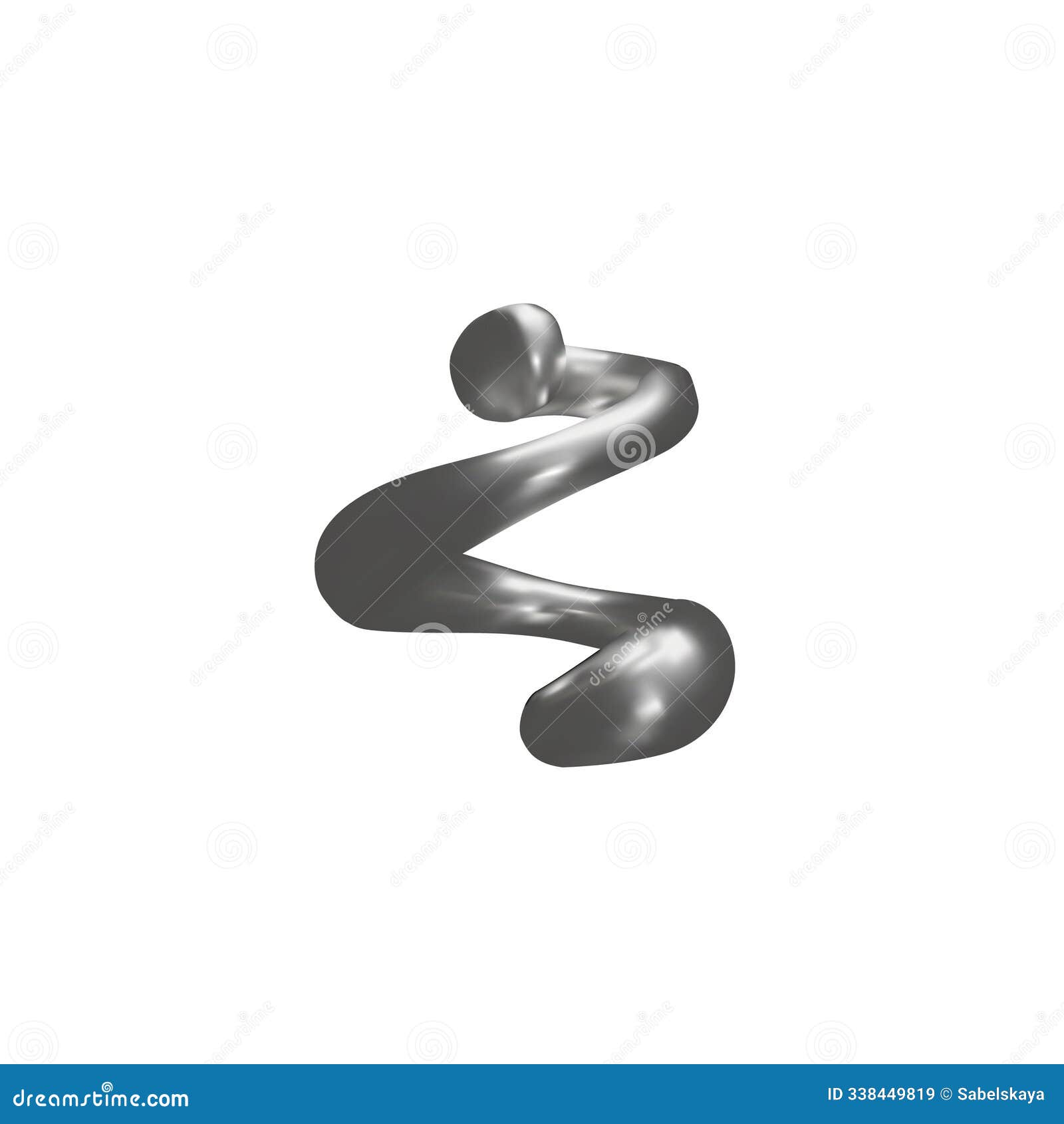 The 3D Vector Illustration Shows an Irregularly Shaped Wavy Figure Made ...