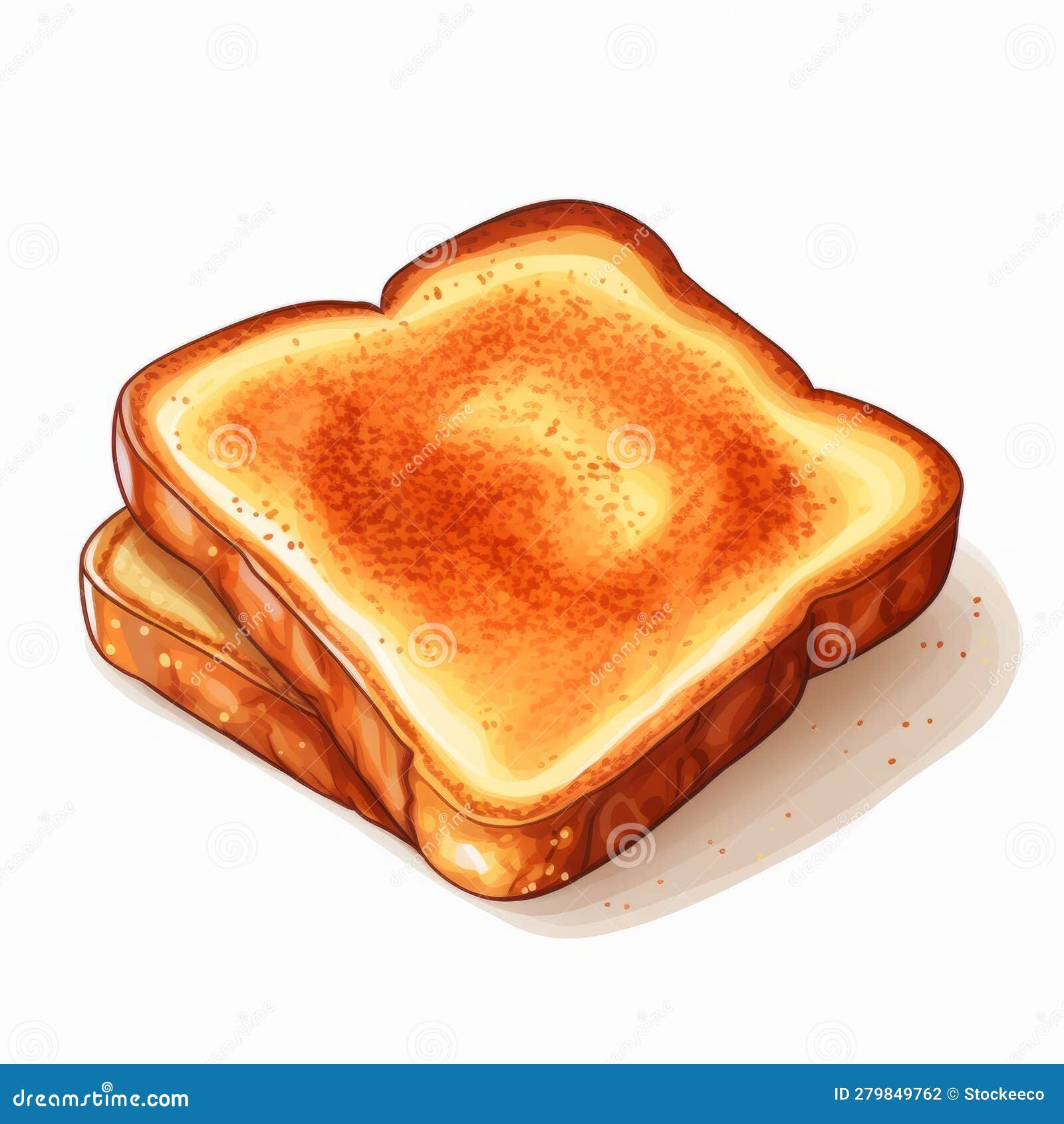 Vector Toast Image on White Background Stock Illustration ...
