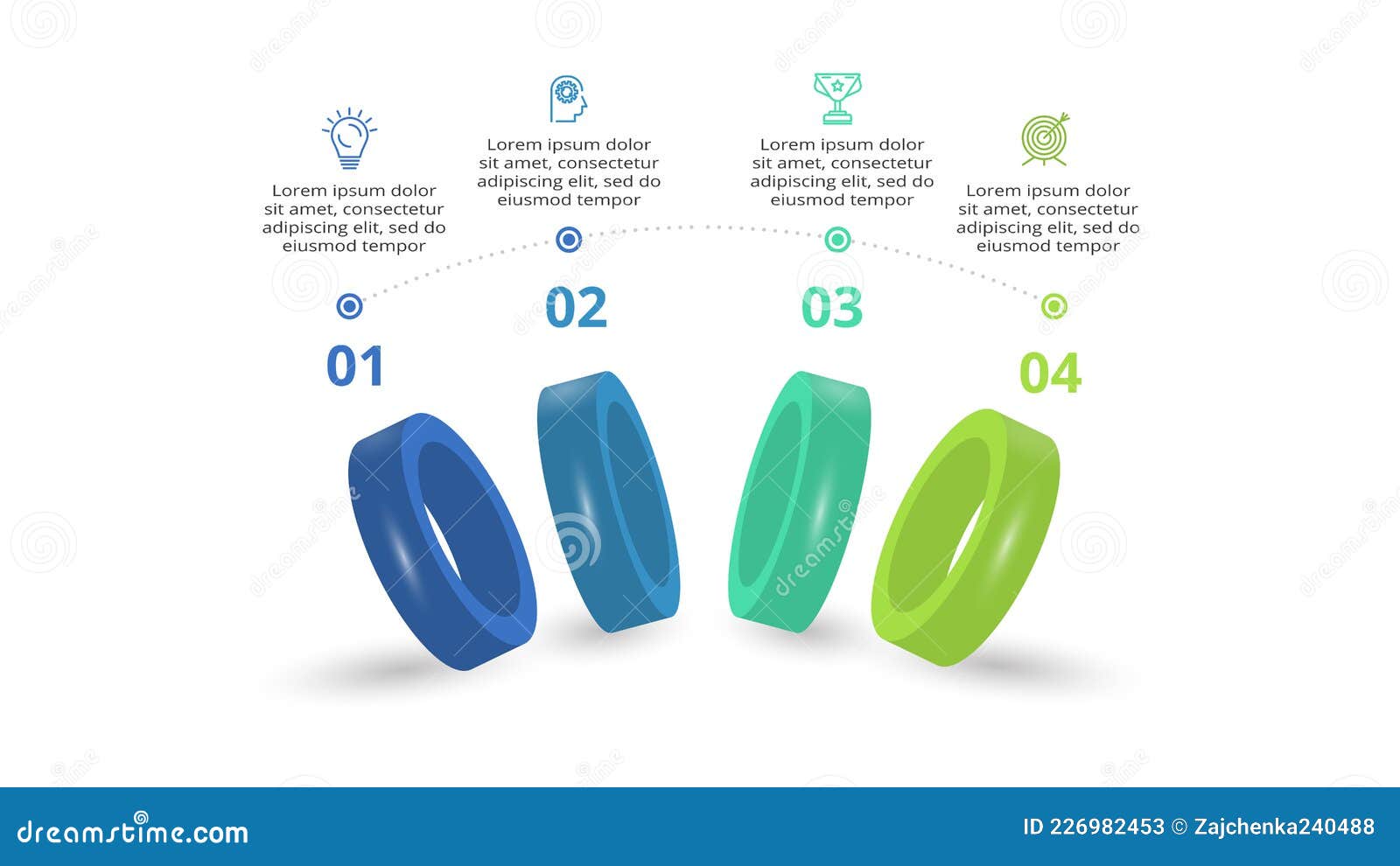 3D Vector Infographic Pyramid, or Comparison Chart with 4 Colorful ...
