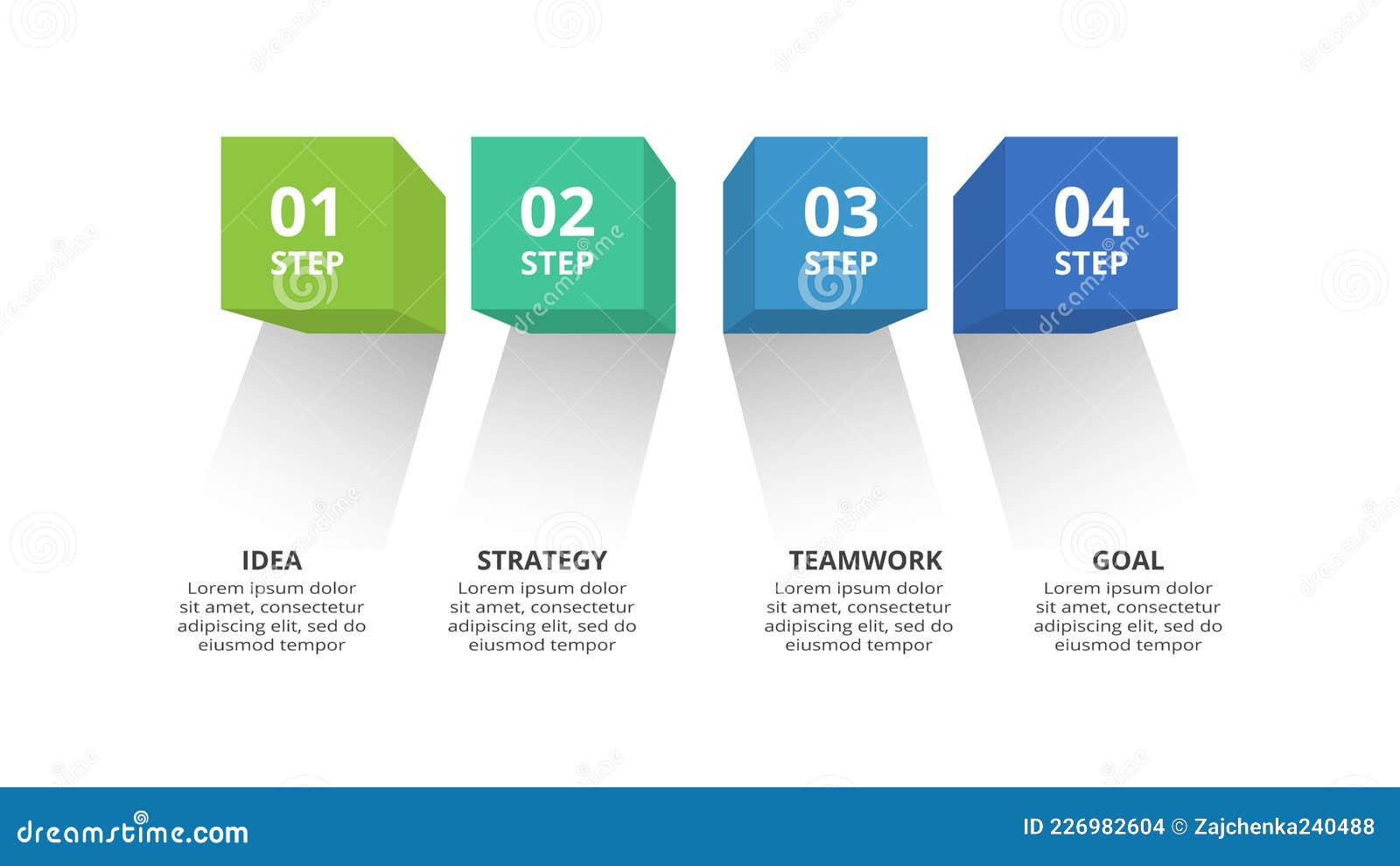 3D Vector Infographic Pyramid, or Comparison Chart with 4 Colorful ...