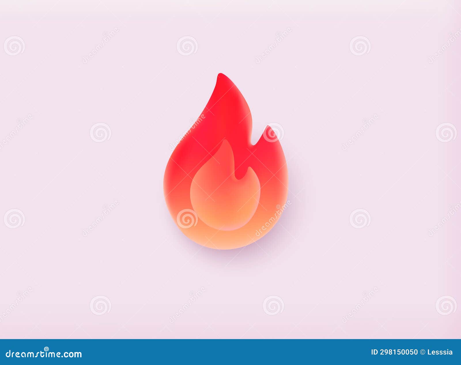 3D Vector Isolated Fire Emoji. 3D Vector Illustrations Stock ...
