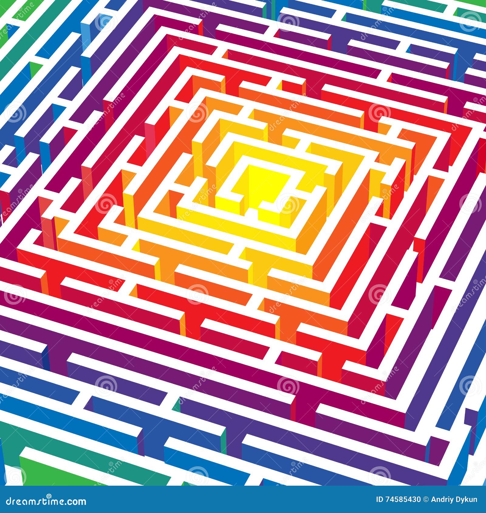 3d vector labyrinth stock vector. Illustration of wall - 74585430