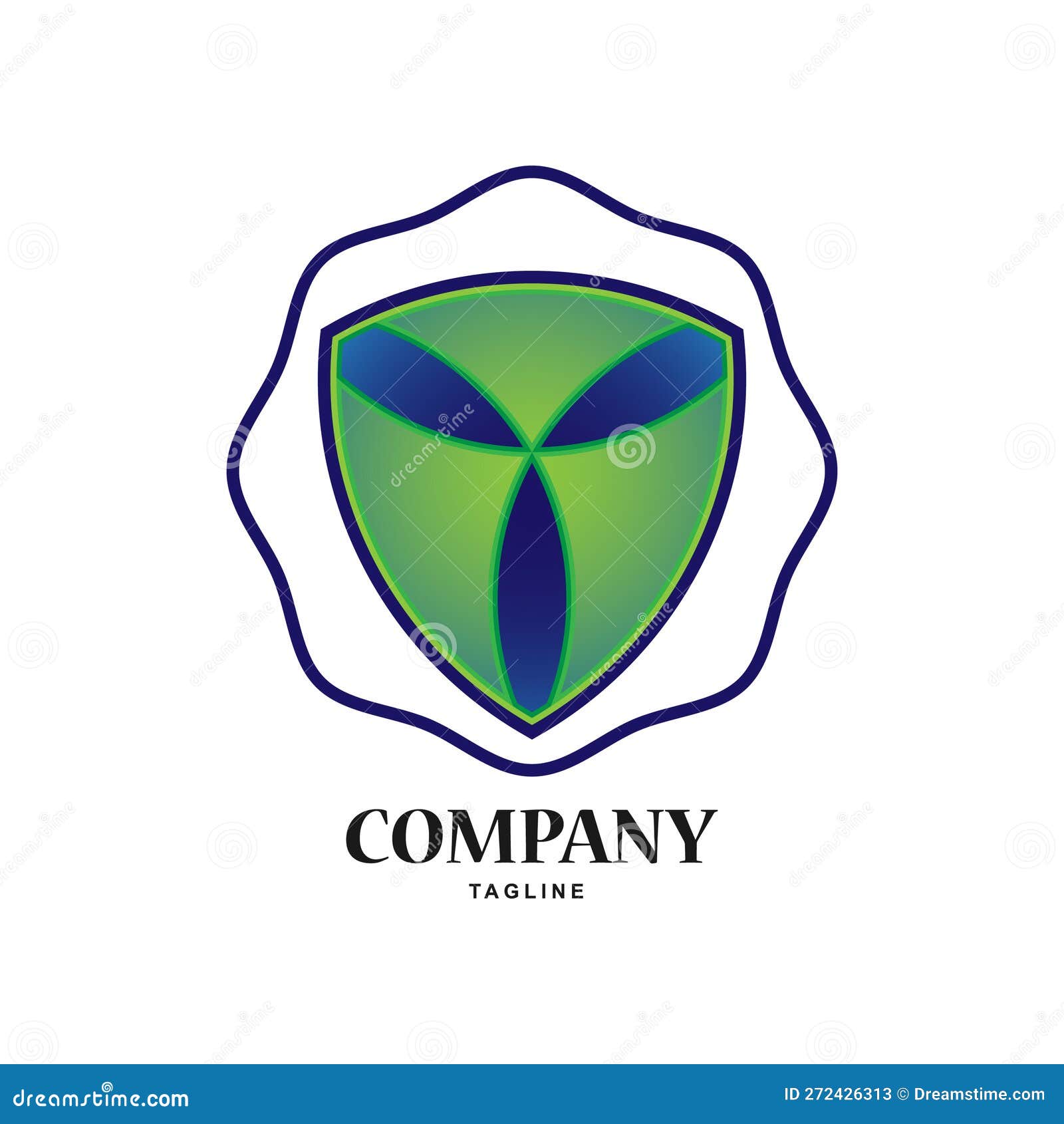 Layered green shield stock vector. Illustration of guarantee - 272426313