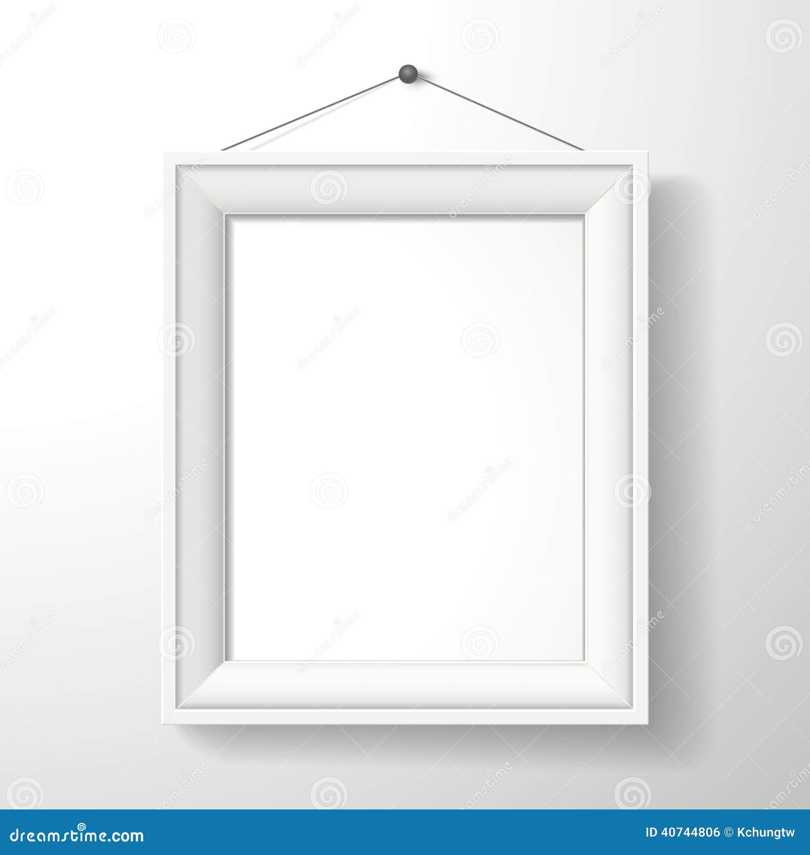 3d Vector Leeg Kader Op Witte Muur Vector Illustratie - Illustration of ...