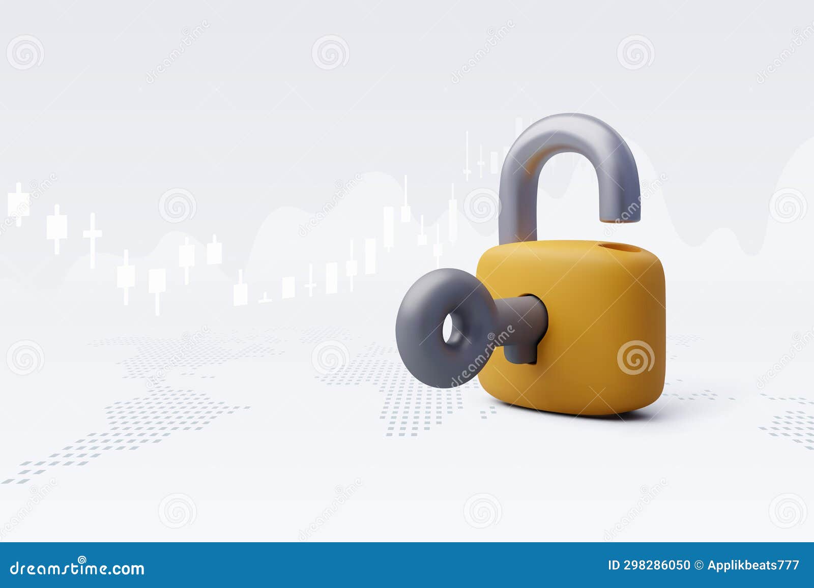 3d Vector Lock and Key, Open the Lock with the Key. Data Protection ...