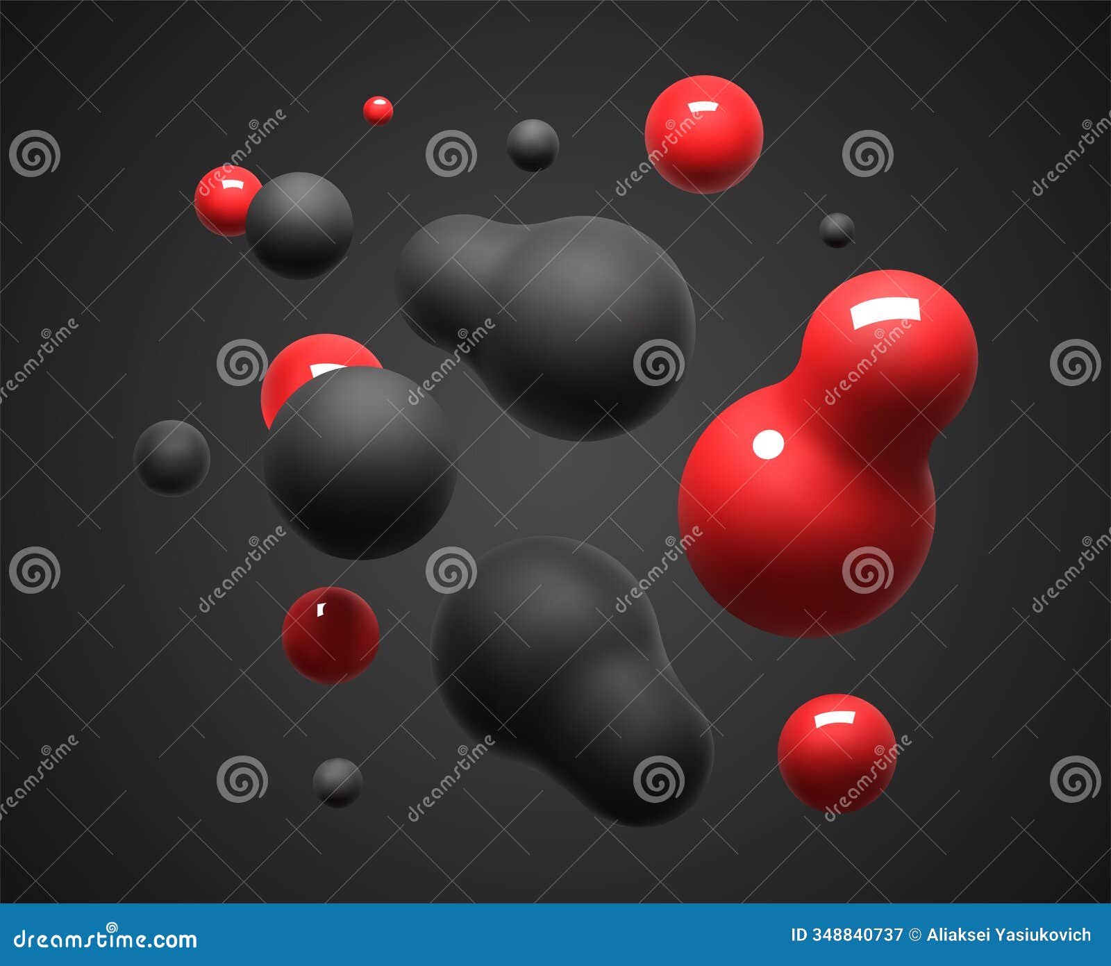 3d vector metal blobs. stock illustration. Illustration of circle ...