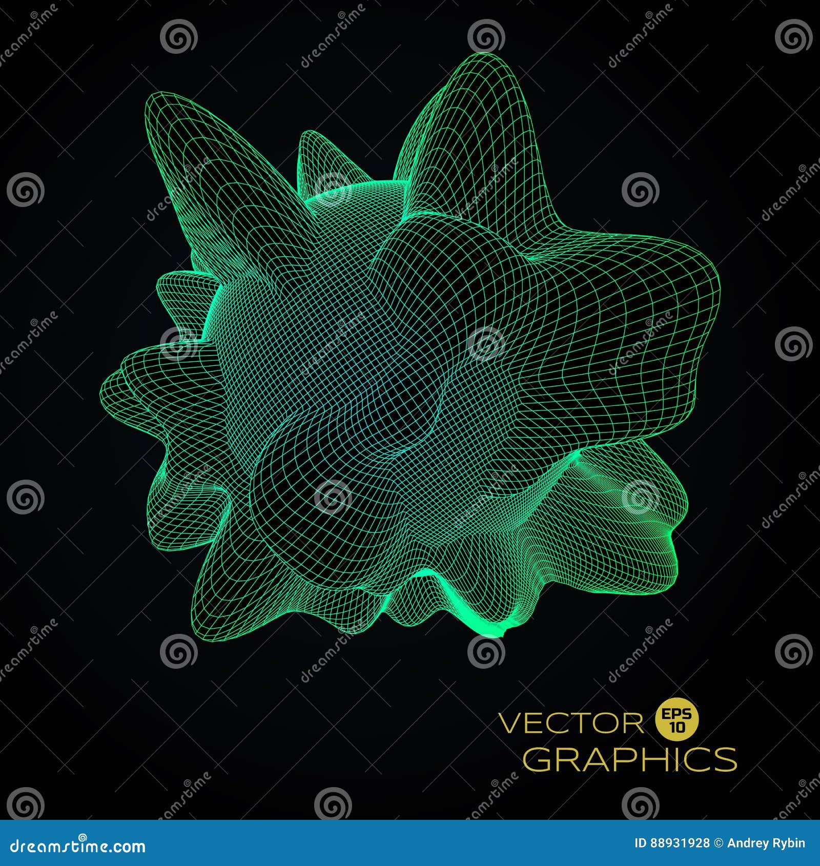 3d vector object stock vector. Illustration of abstract - 88931928