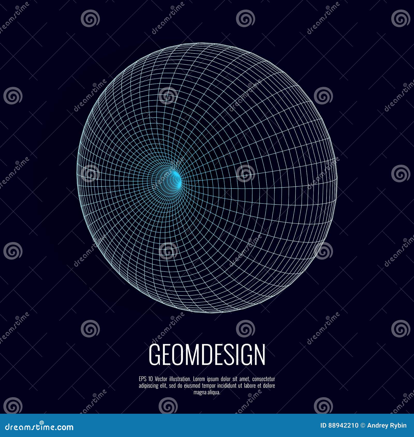 3 D Vector Torus. Abstract Vector Element With Depth Of Field ...