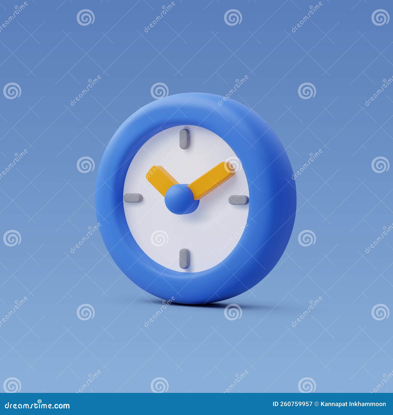 3d Vector Office Clock, Time Period Concept Stock Vector - Illustration ...