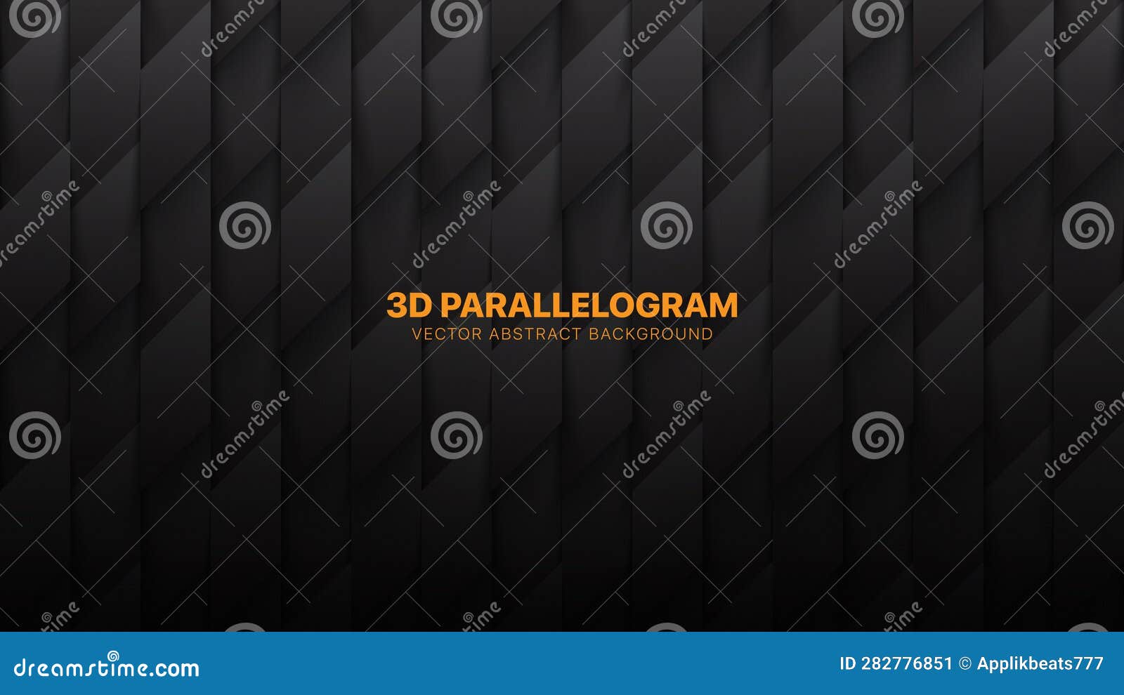 3D Vector Parallelograms Pattern Conceptual Abstract Dark Background Stock Illustration ...