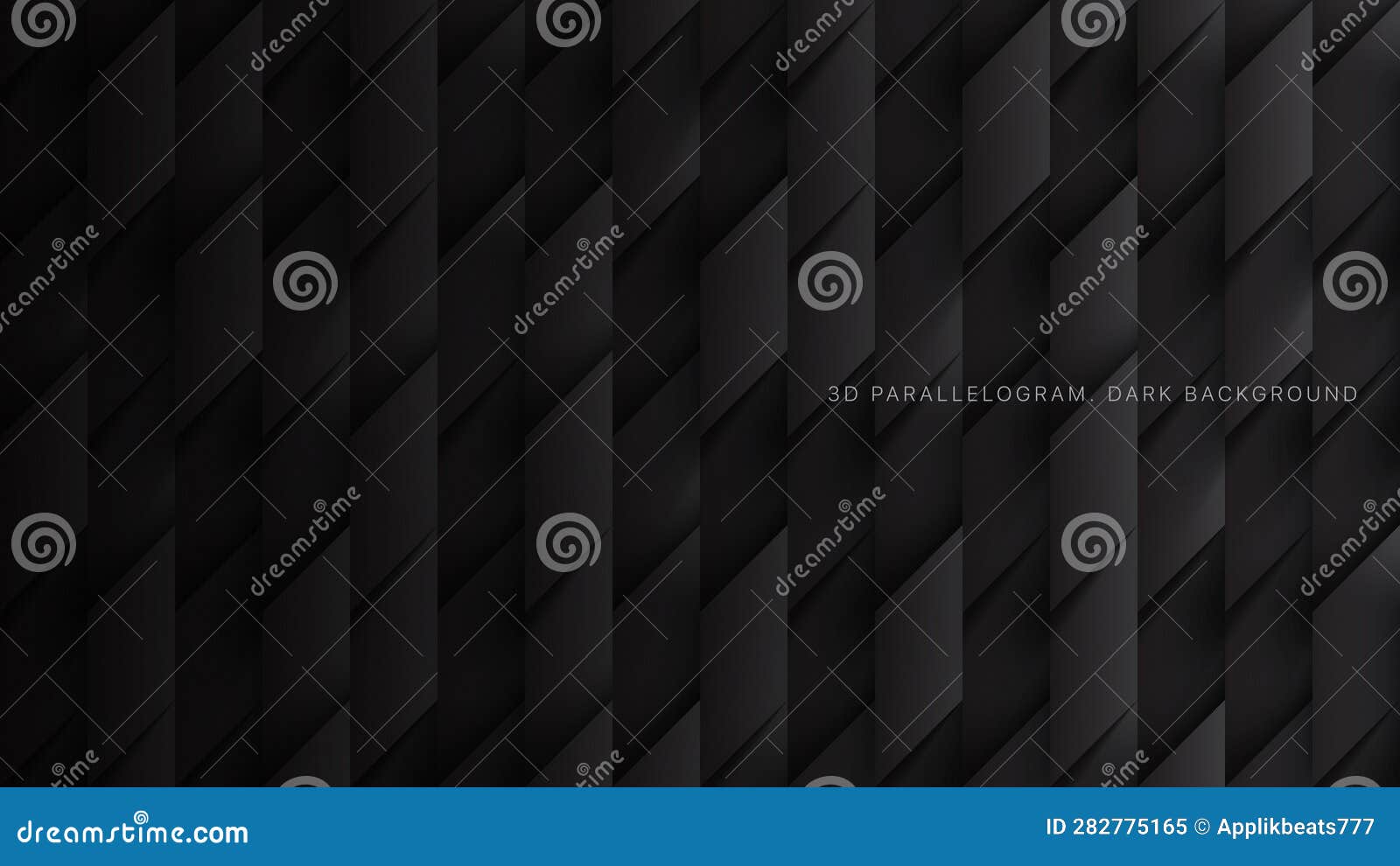 3D Vector Parallelograms Simple Dark Gray Abstract Background. Three Dimensional Science ...