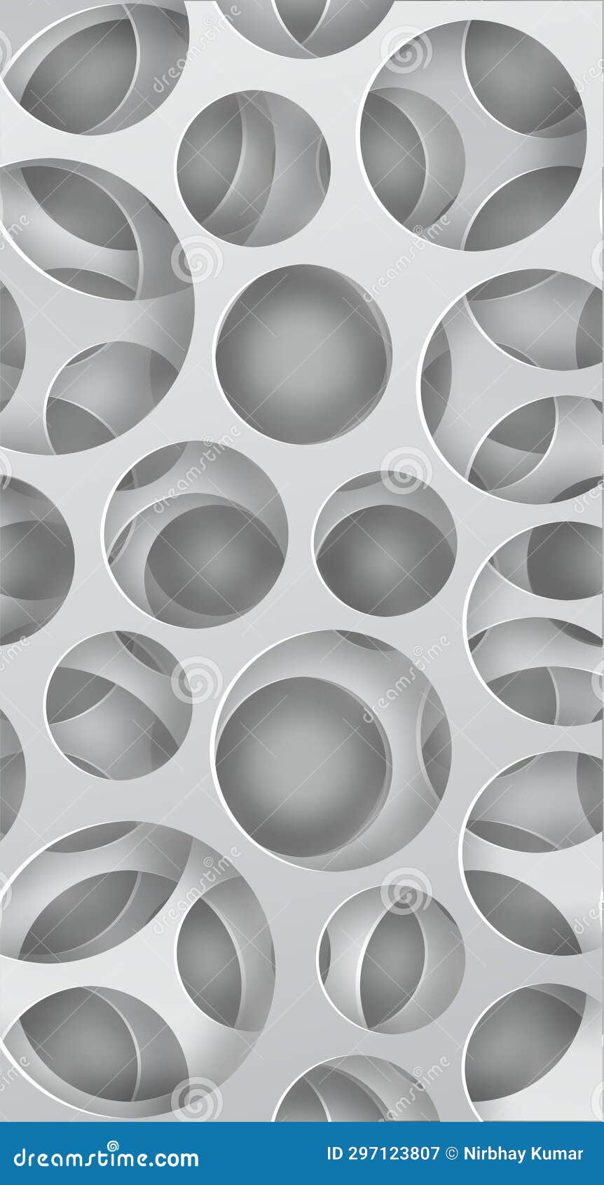 3D Vector Pattern Featuring Layered Circles in a Subtle Shade of Grey ...