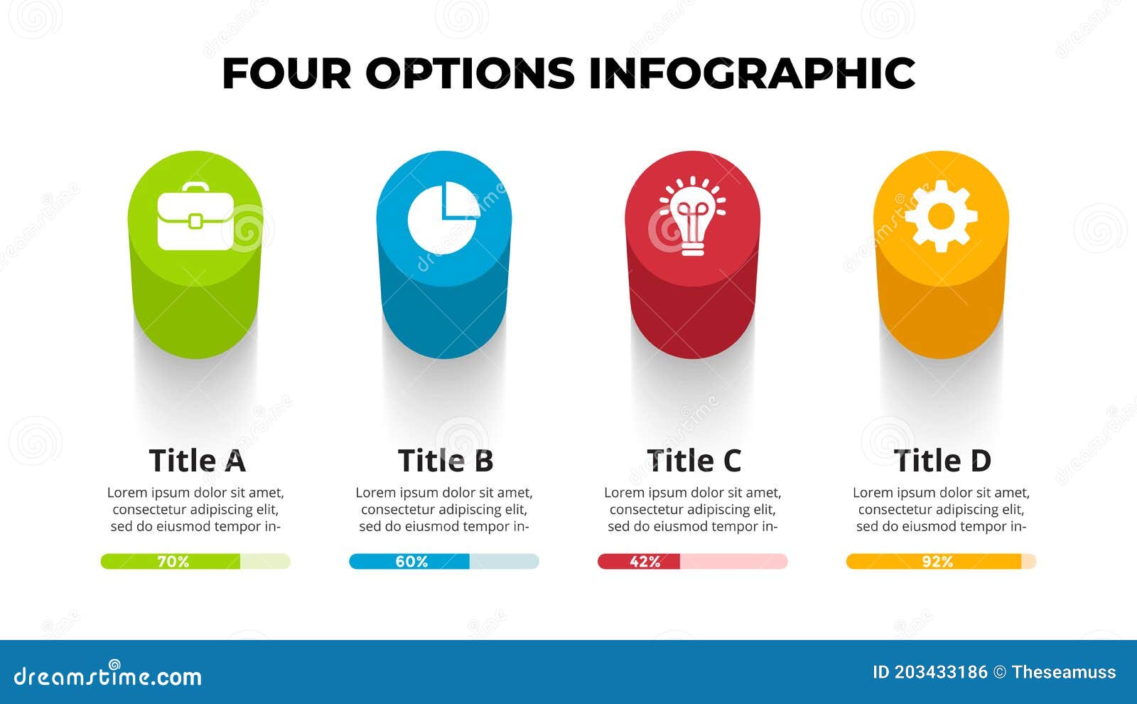 3D Vector Perspective Infographic. Presentation Slide Template. 4 Step ... 3D Vector Perspective Infographic. Presentation Slide Template. 4 Step ...