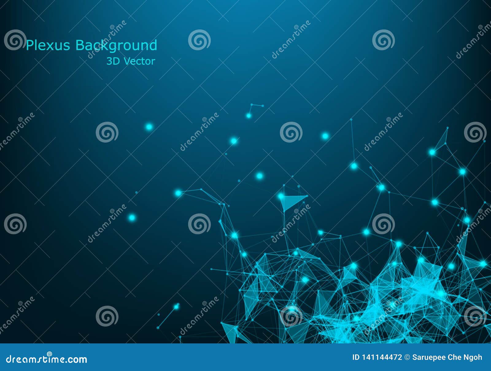 3d Vector Plexus Like Background. Technology and Connection Theme Stock ...