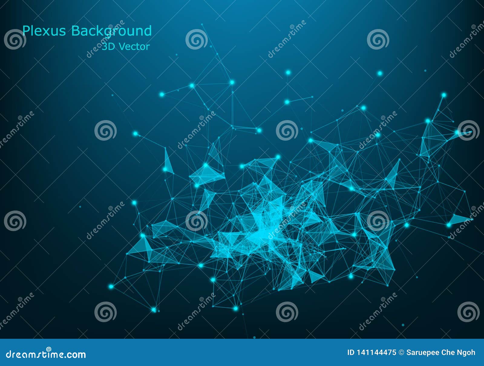 3d Vector Plexus Like Background. Technology and Connection Theme Stock ...