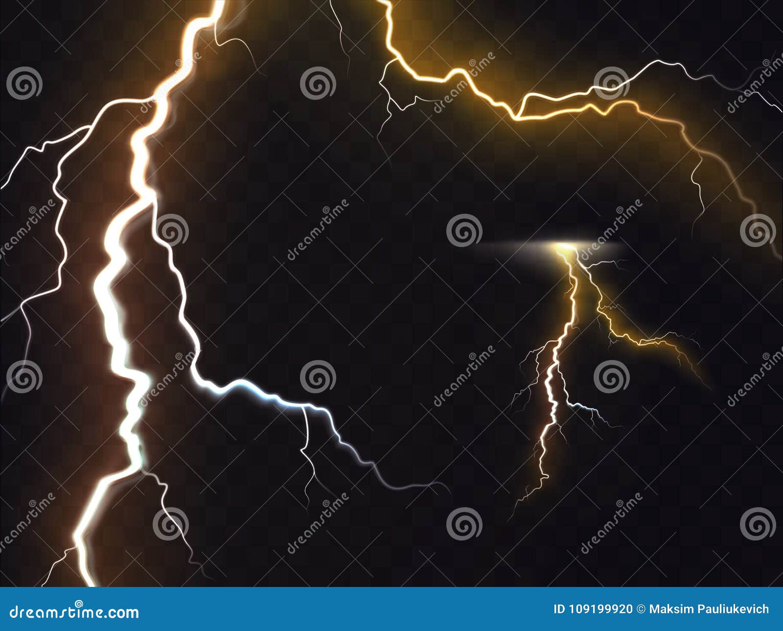 Thunderbolt, Isolated Lightning, Electric Current Line, Blue Magic Ray ...