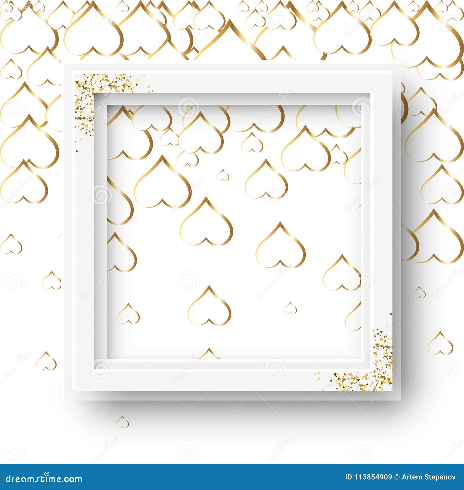 3d Vector Realistic Square Frame Stock Vector - Illustration of blank ...