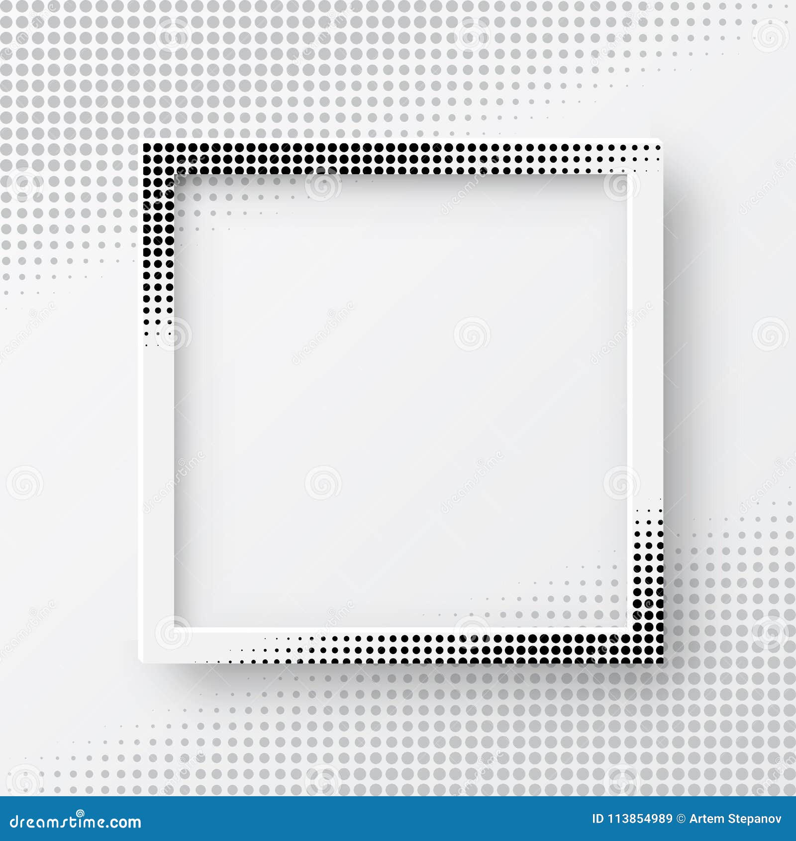 3d Vector Realistic Square Frame Stock Vector - Illustration of graphic ...