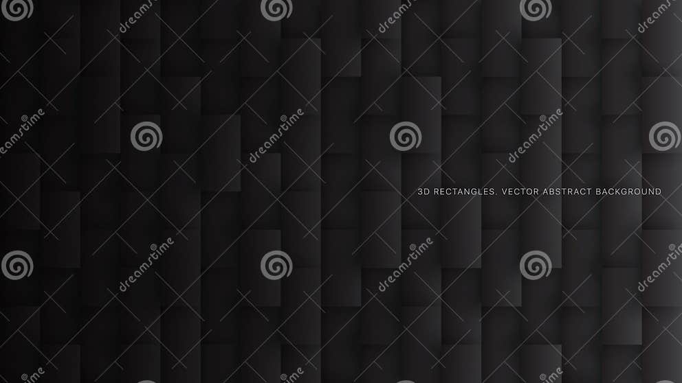 3D Vector Rectangles Pattern Simple Dark Gray Abstract Background Stock ...