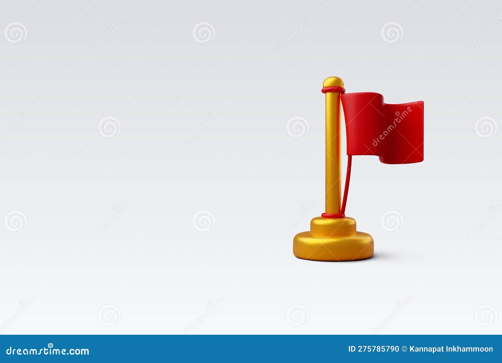 3d Vector Red Flag, Monarchy Royalty Luxury Medieval Stock Vector ...