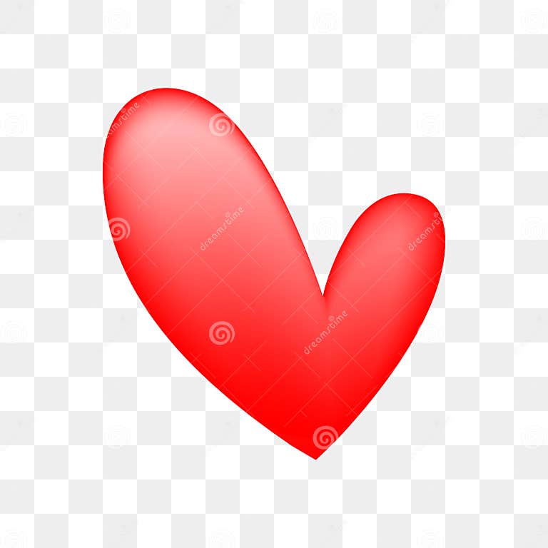 3D Vector Red Heart, Vector Element. Stock Vector - Illustration of ...