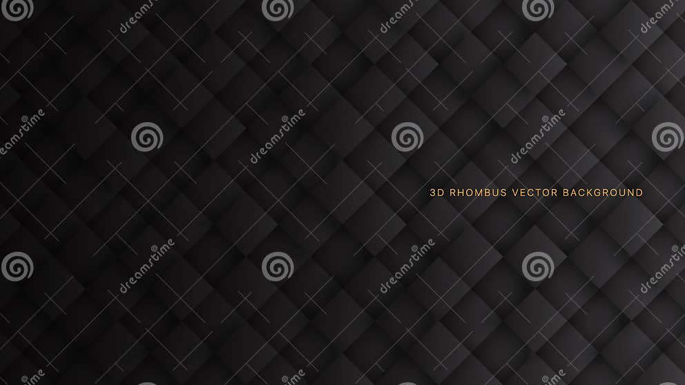 3D Vector Rhombus Blocks Grid Pattern Conceptual Sci-Fi Dark Gray Abstract Background Stock ...