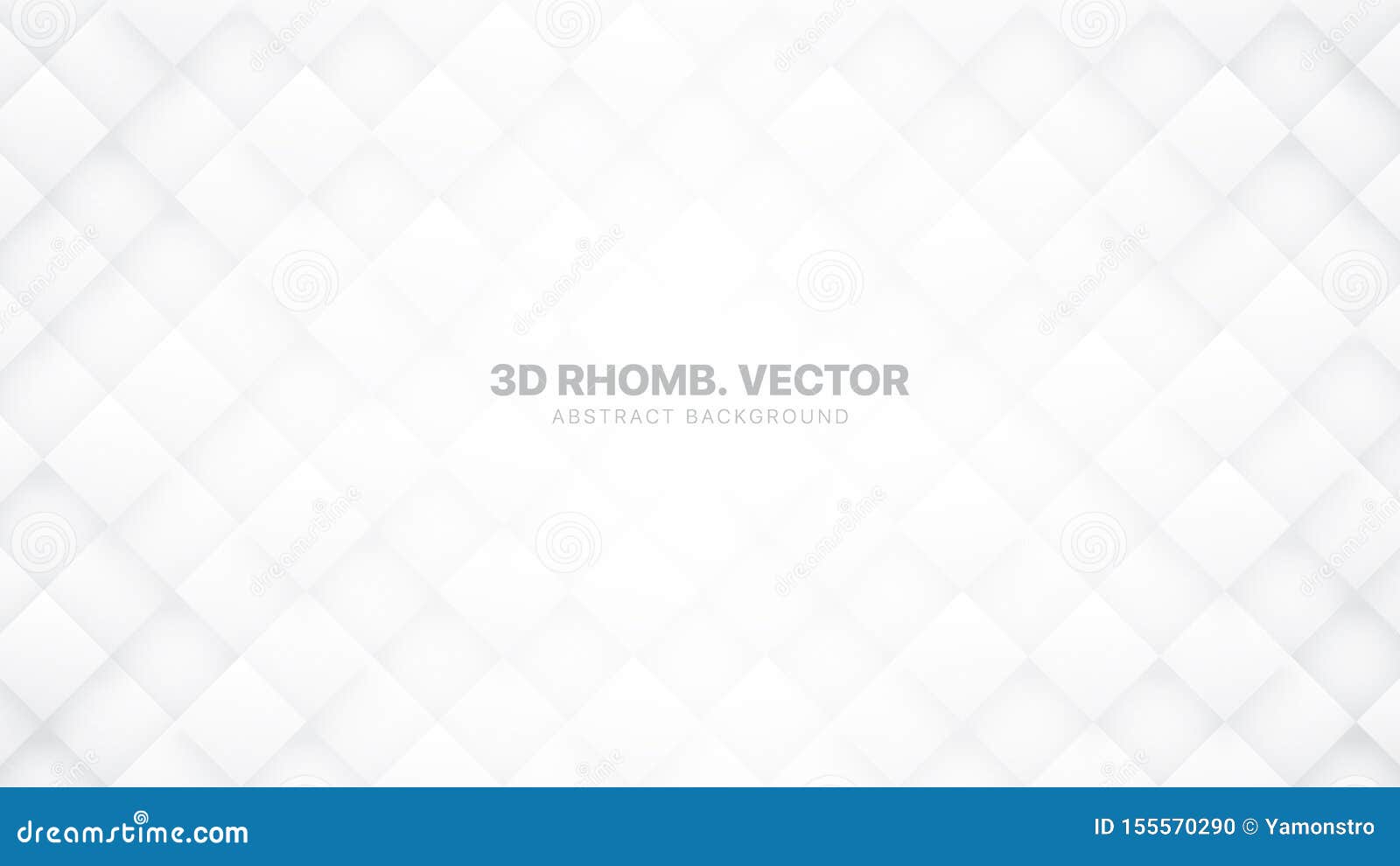 3D Vector Rhombus Grid White Abstract Background Stock Vector ...