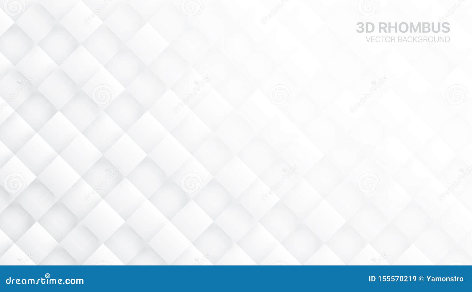 3D Vector Rhombus Tech Abstract White Background Stock Vector ...