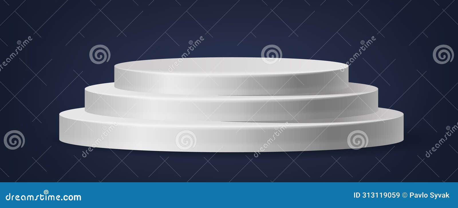 3d Vector Round Podium, Stage or Platform Stairs. Raised Layered ...