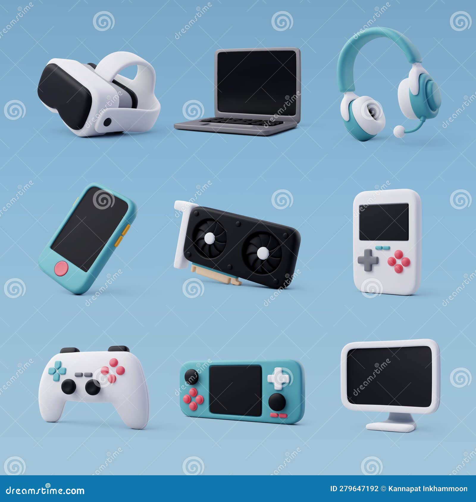 3d Vector Set of Games Icon, Video Game and Esports, Game Concept Stock ...