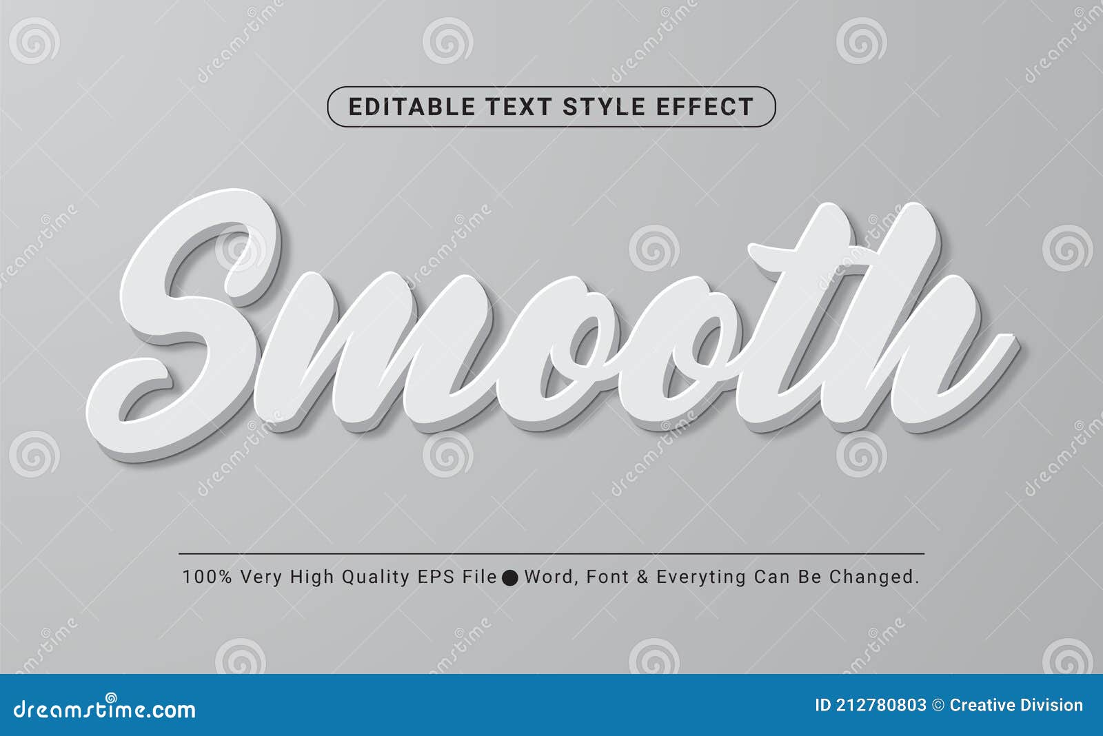 3d Vector Smooth Embossed Text Style Effect, Editable Text Effect Stock ...