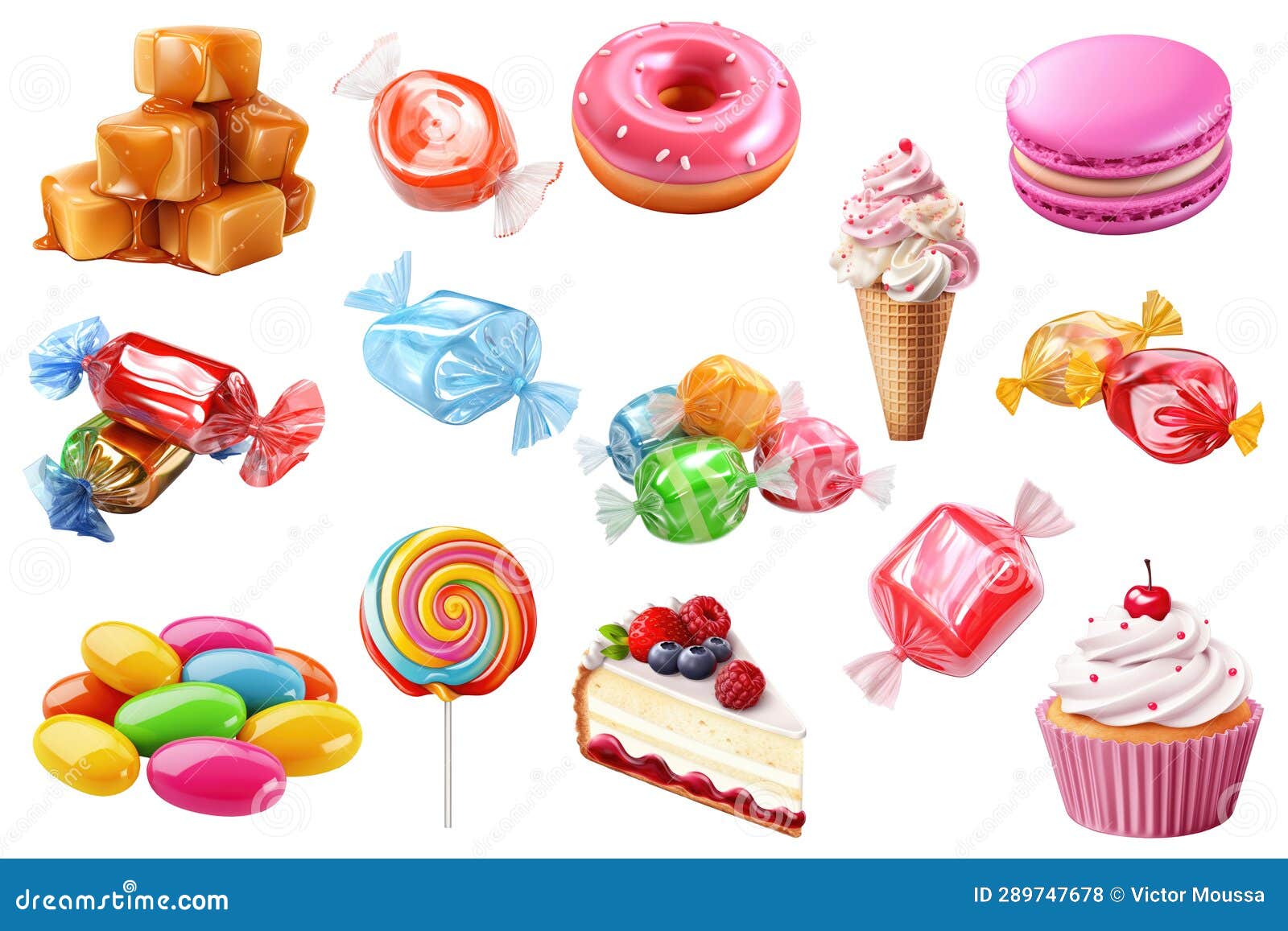 Slice Cake Character Bring Coin On White Background Cartoon Vector 163710491