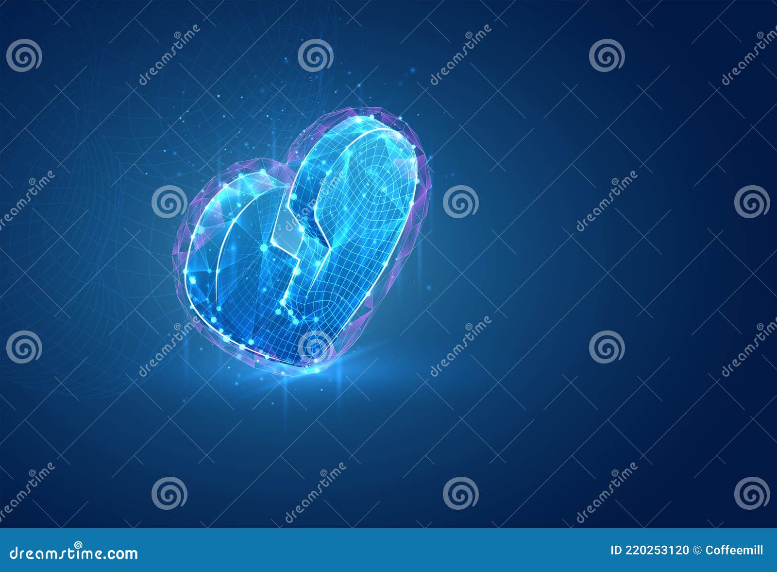 3d Vector Symbol, Volumetric Object on a Blue Background. Layout for ...