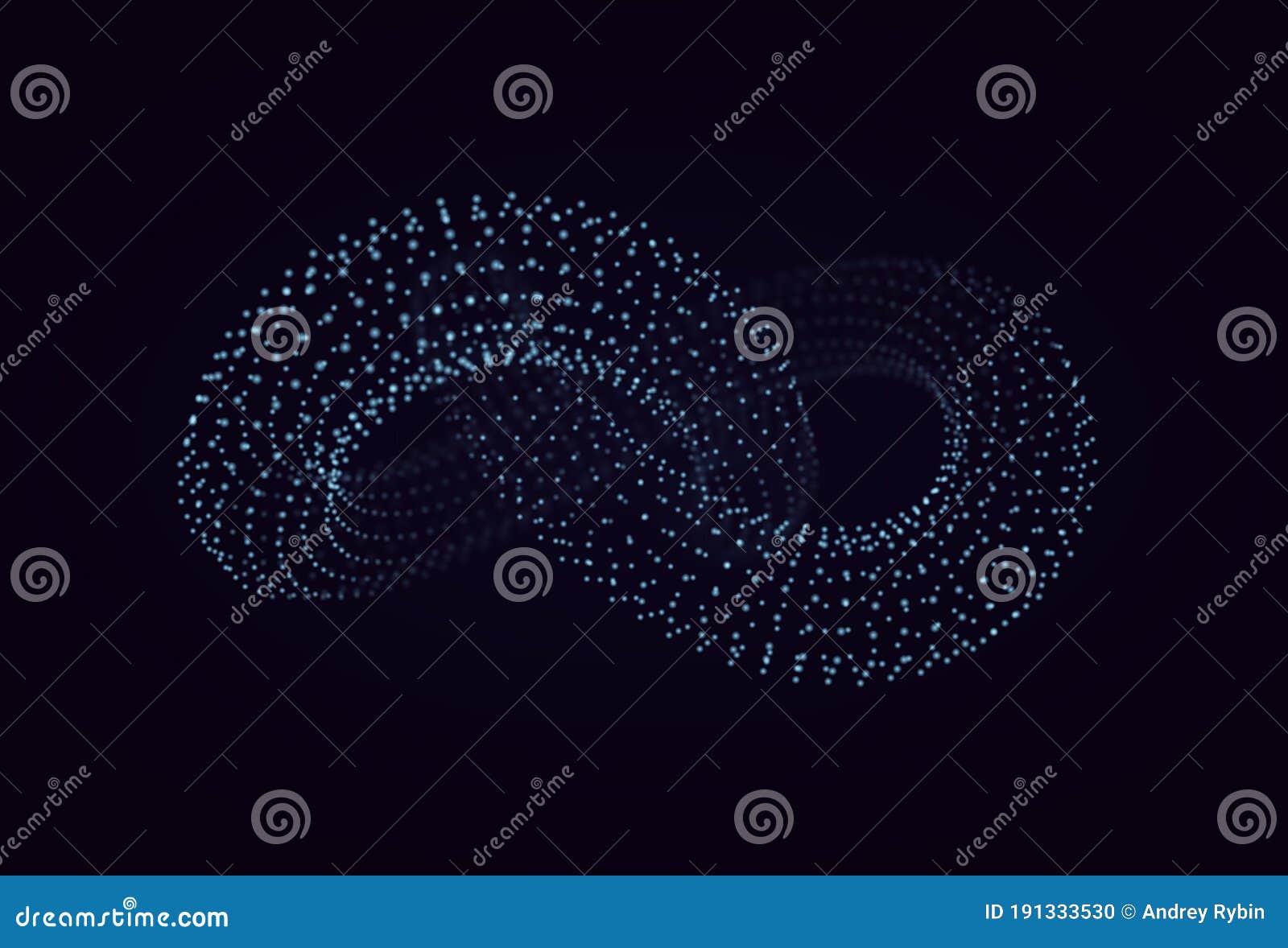 3 D Vector of Torus Knot. Abstract Vector Element with Depth of Field ...