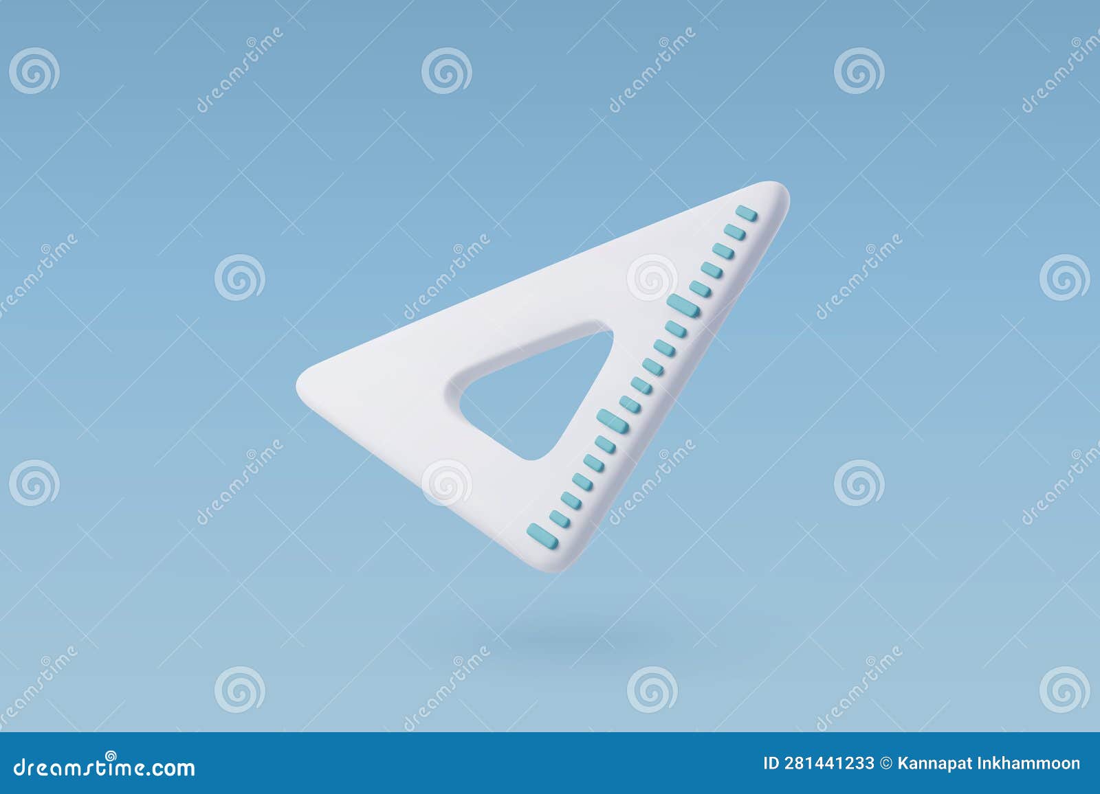 3d Vector Triangle Ruler, Scale, Education Concept Stock Vector ...